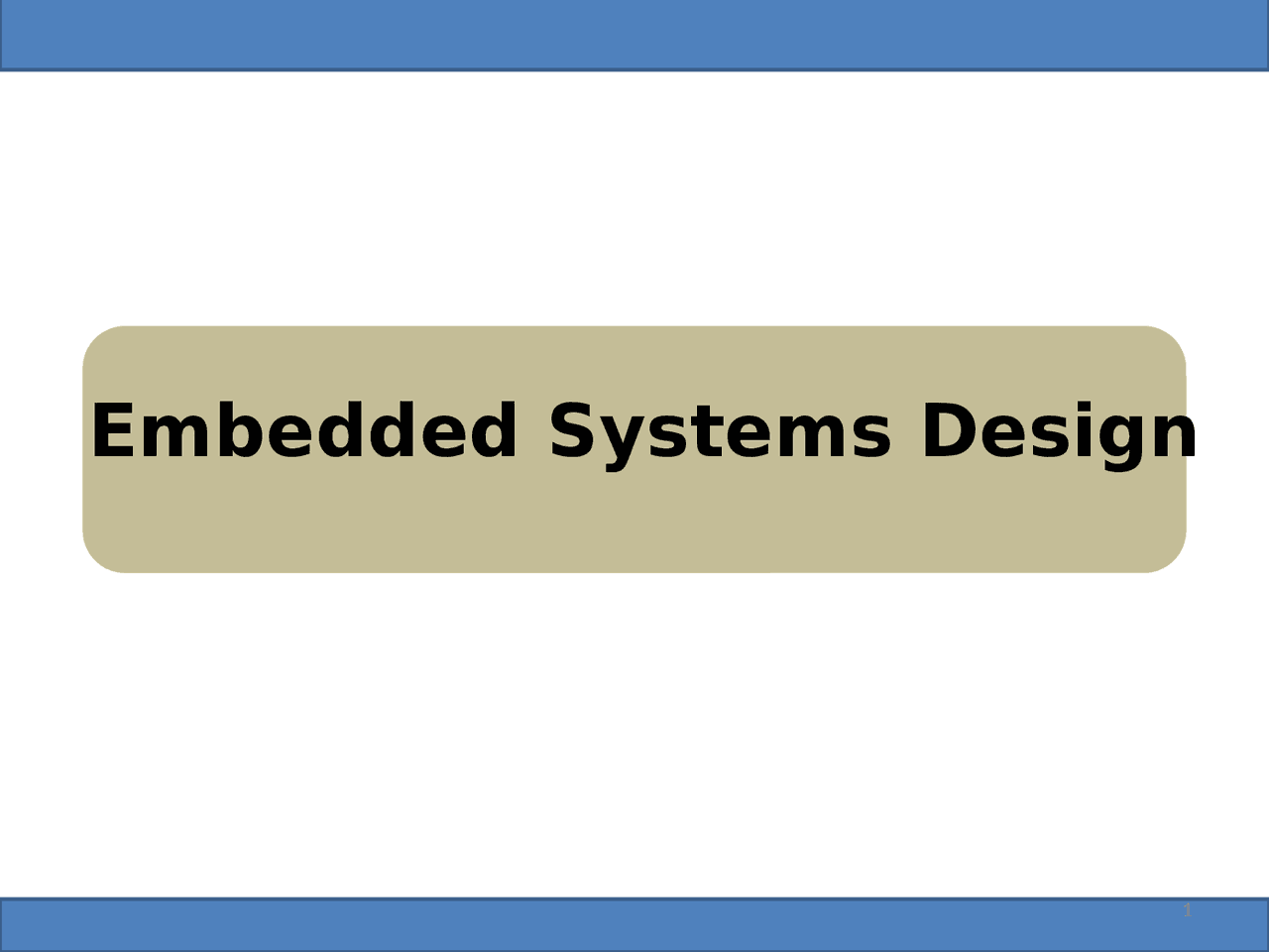 Embedded System Design Docsity