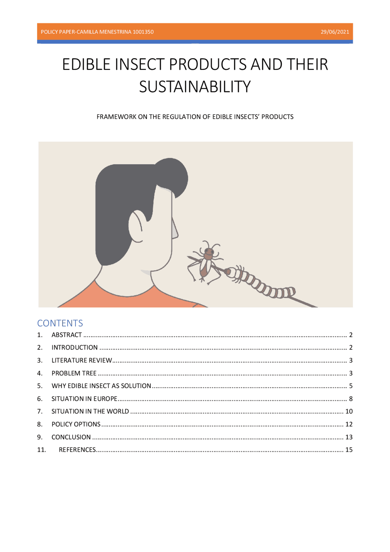 Esempio policy paper- IHS Matteo Vittuari 2020 - Docsity