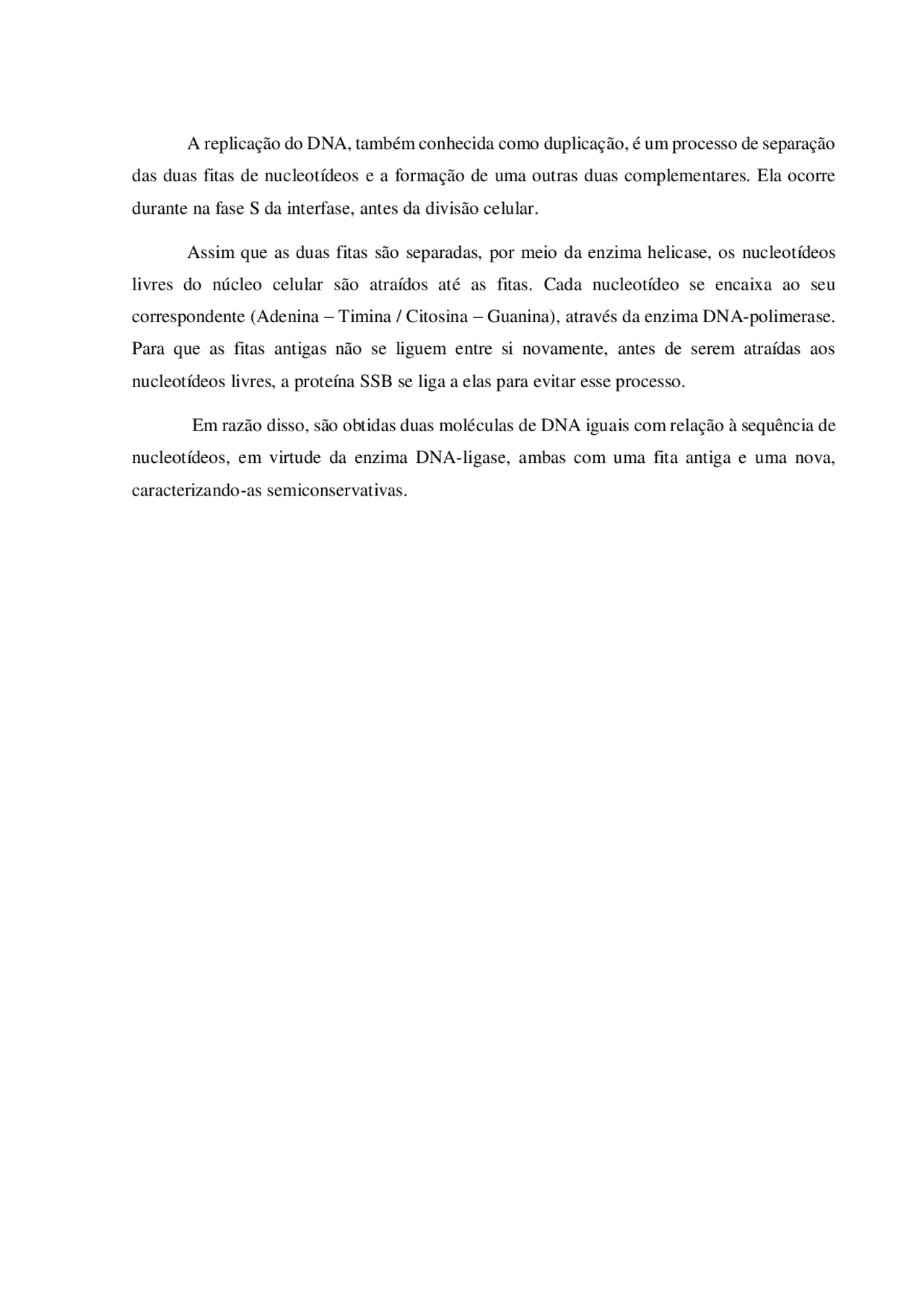 Replicação Do Dna Genética Docsity