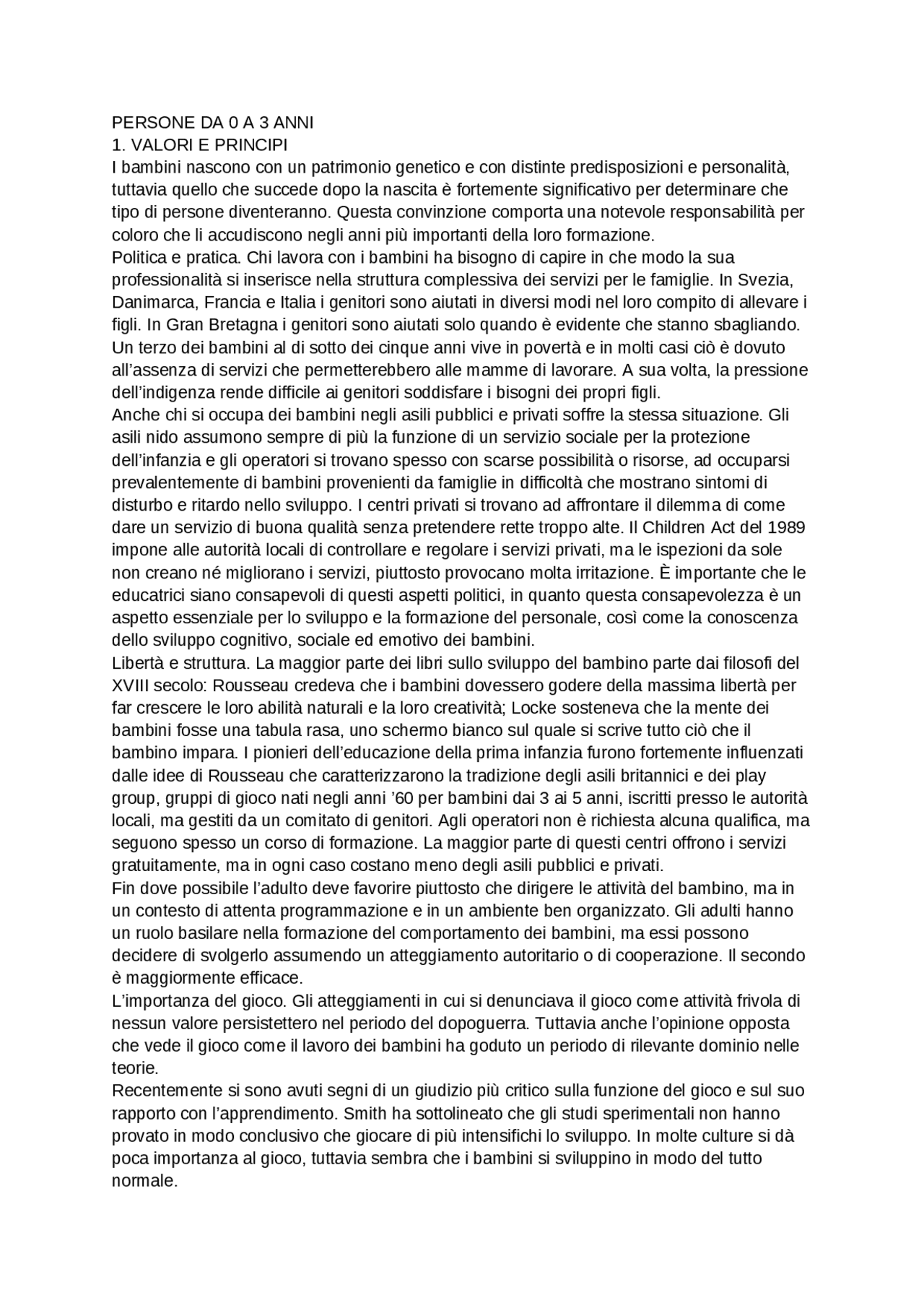 Libro Persone Da Zero A Tre Anni” Docsity