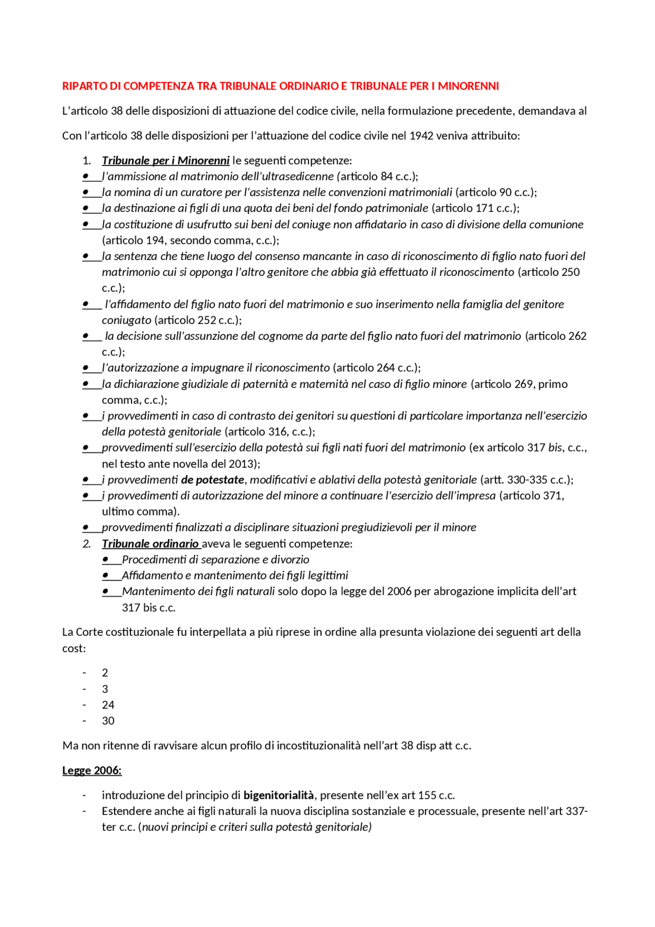 Diritto Civile Dei Minori Docsity