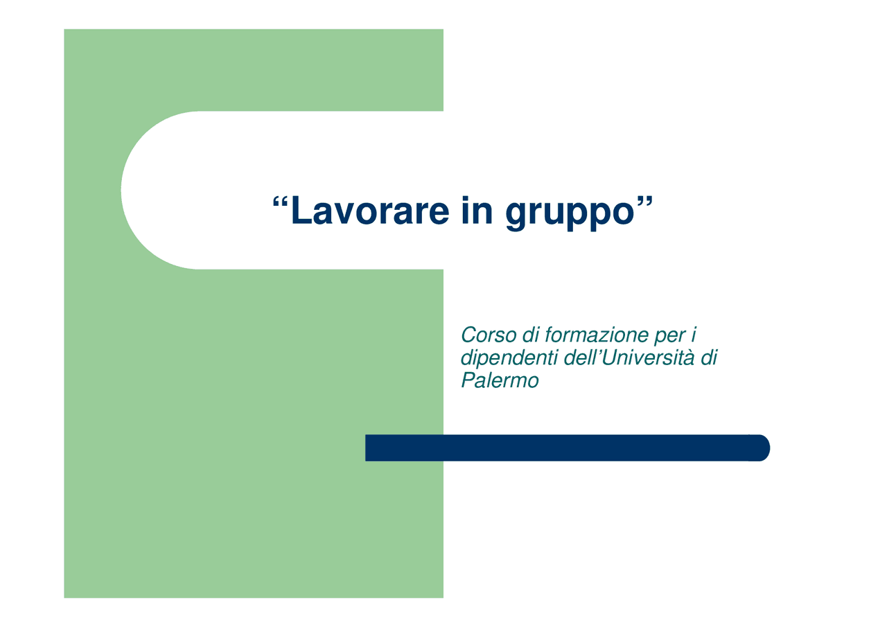 Dinamiche Di Gruppo Docsity