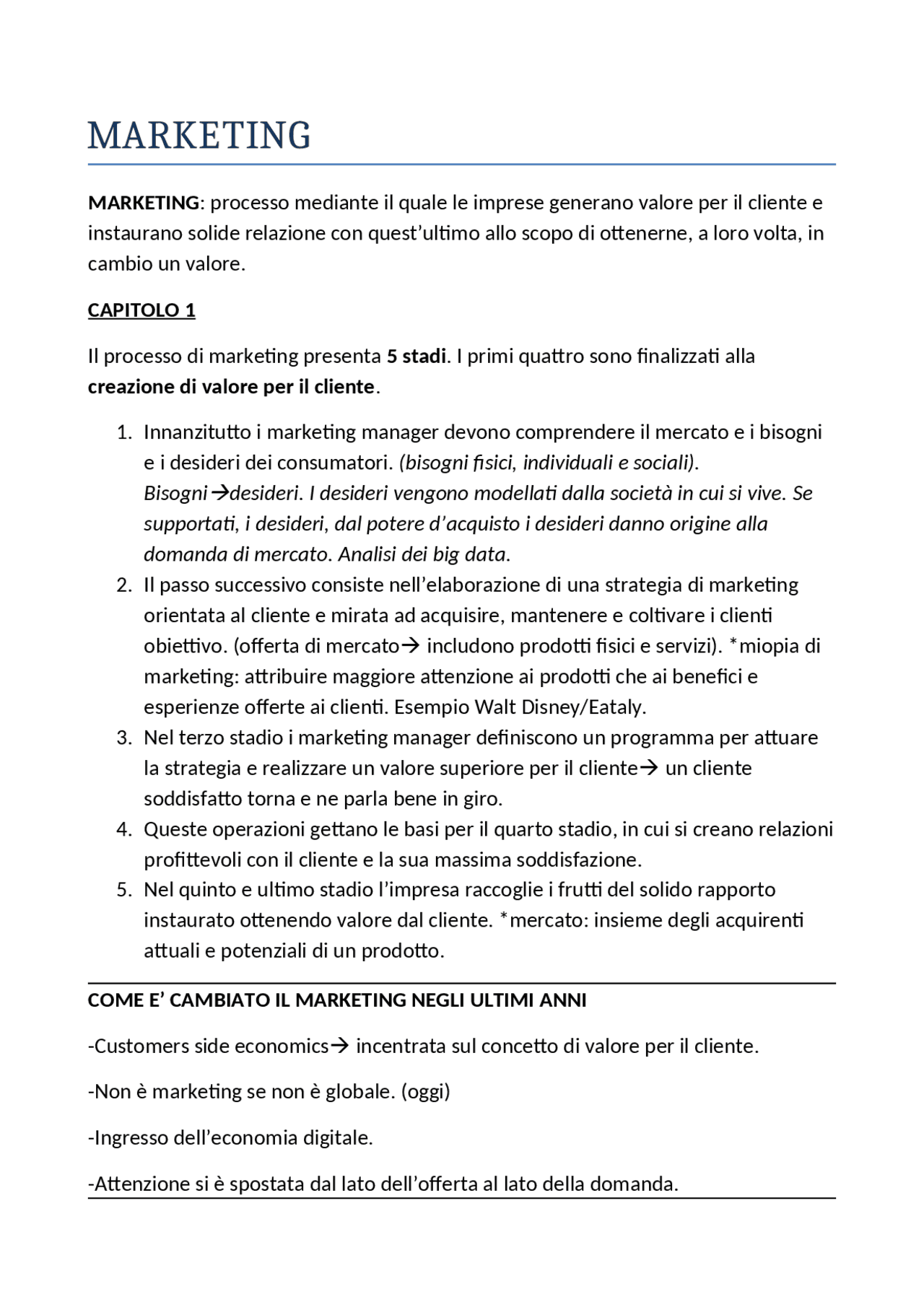 Principi Di Marketing Riassunto Docsity