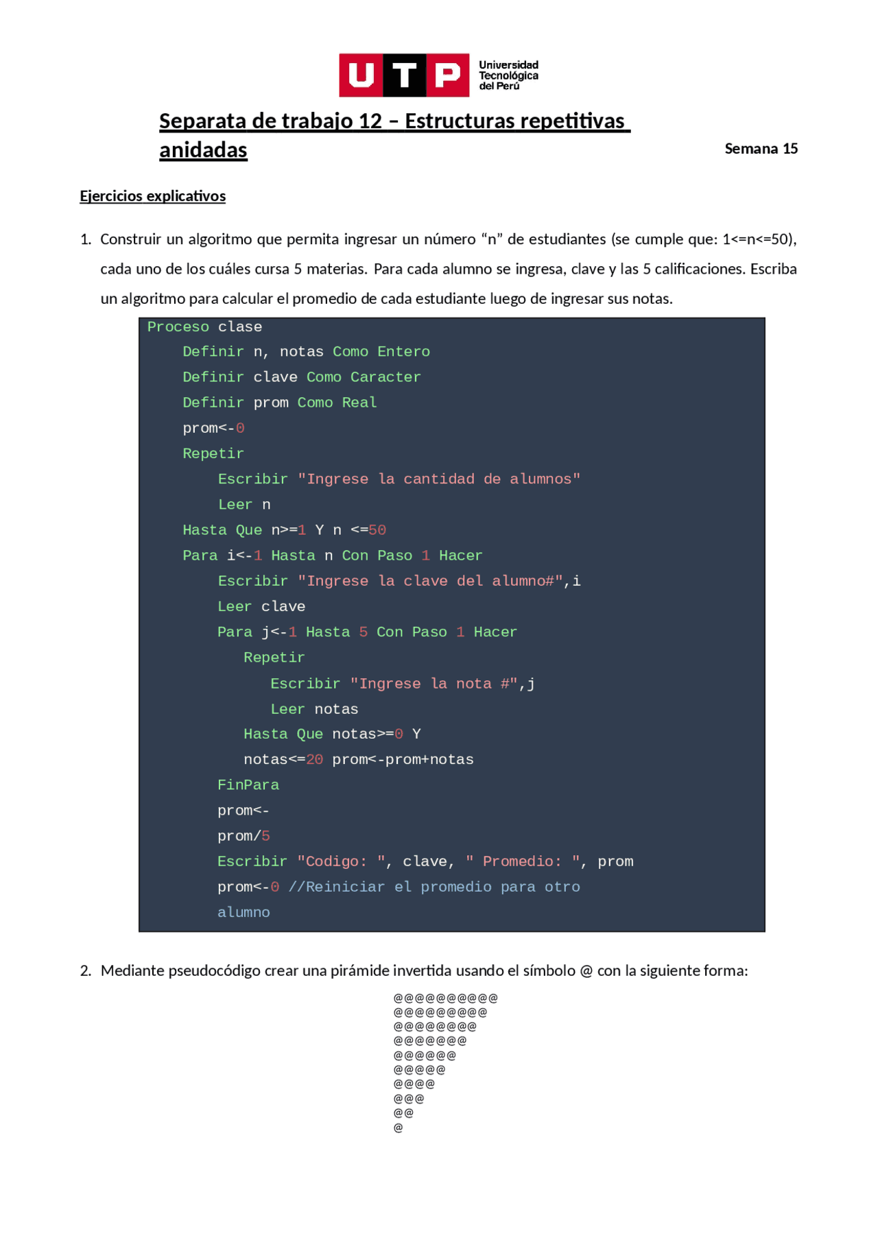 Algoritmos Y Programación Docsity
