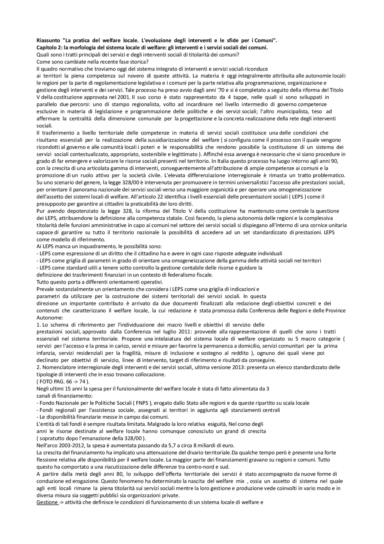 Pratiche Di Welfare Docsity