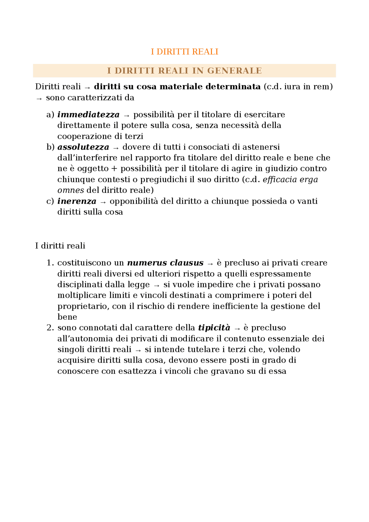 Riassunto Dei Diritti Reali Docsity