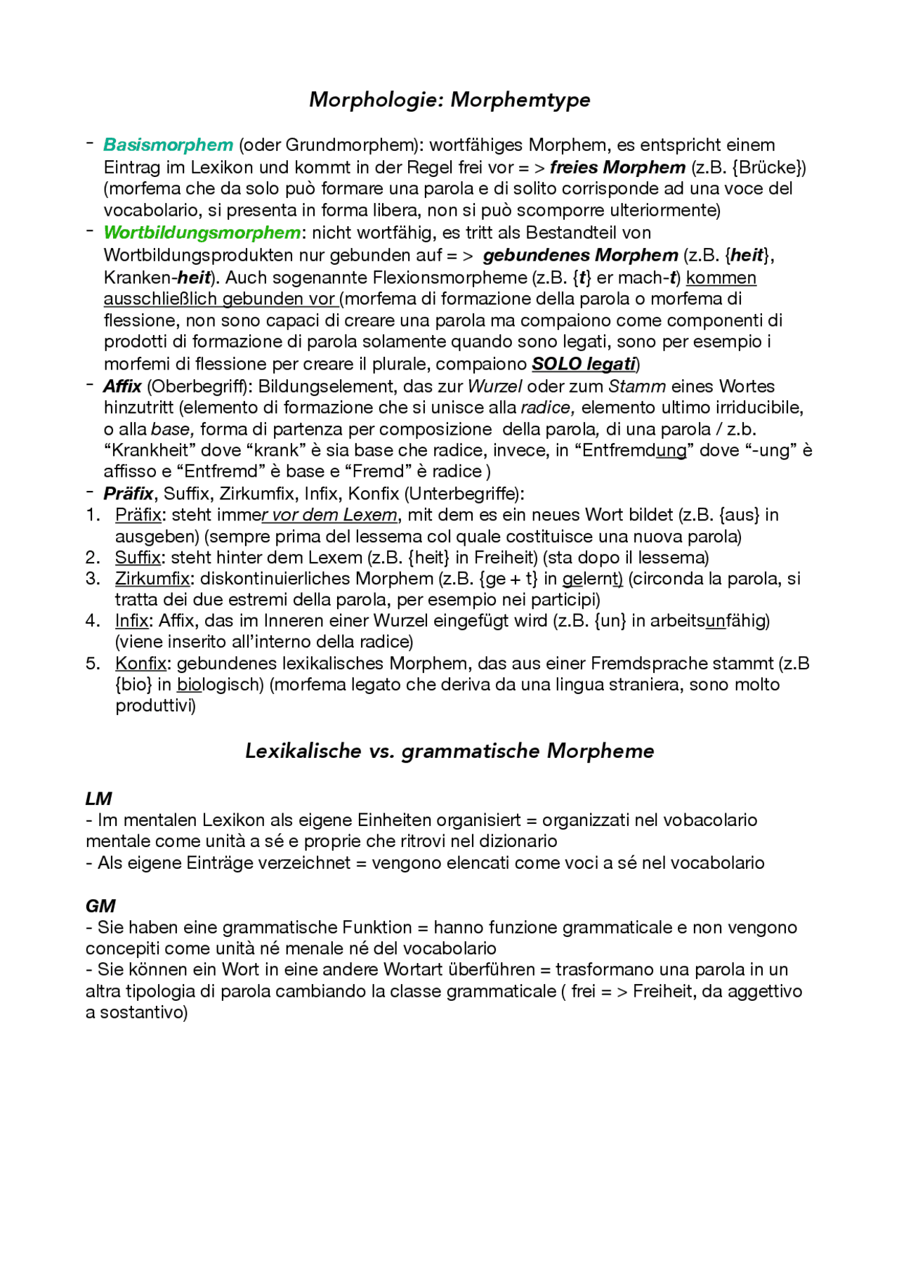 Appunti Integrati A Slide Sintassi Tedesca I Docsity