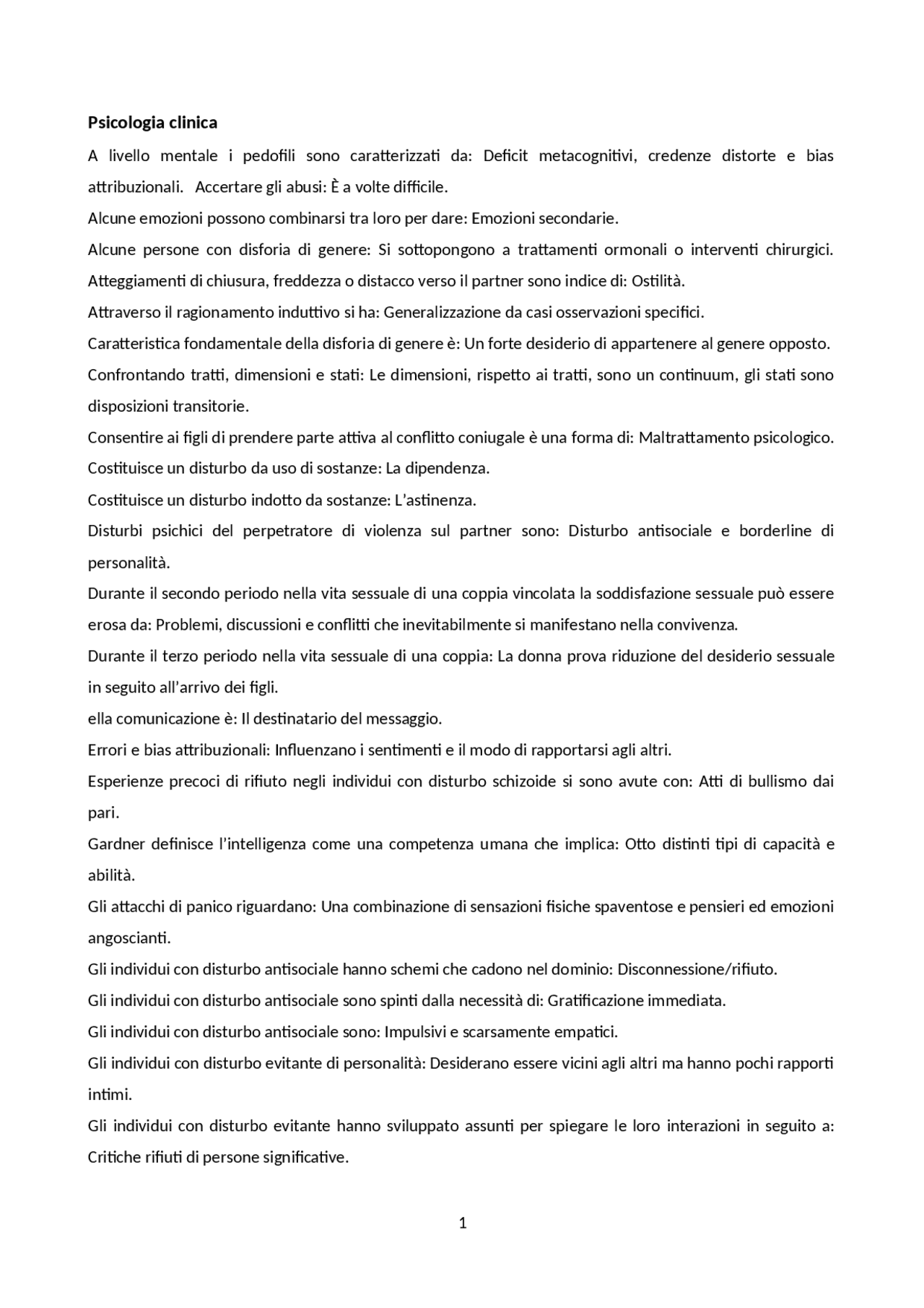 Raccolta Test Videolezioni Docsity