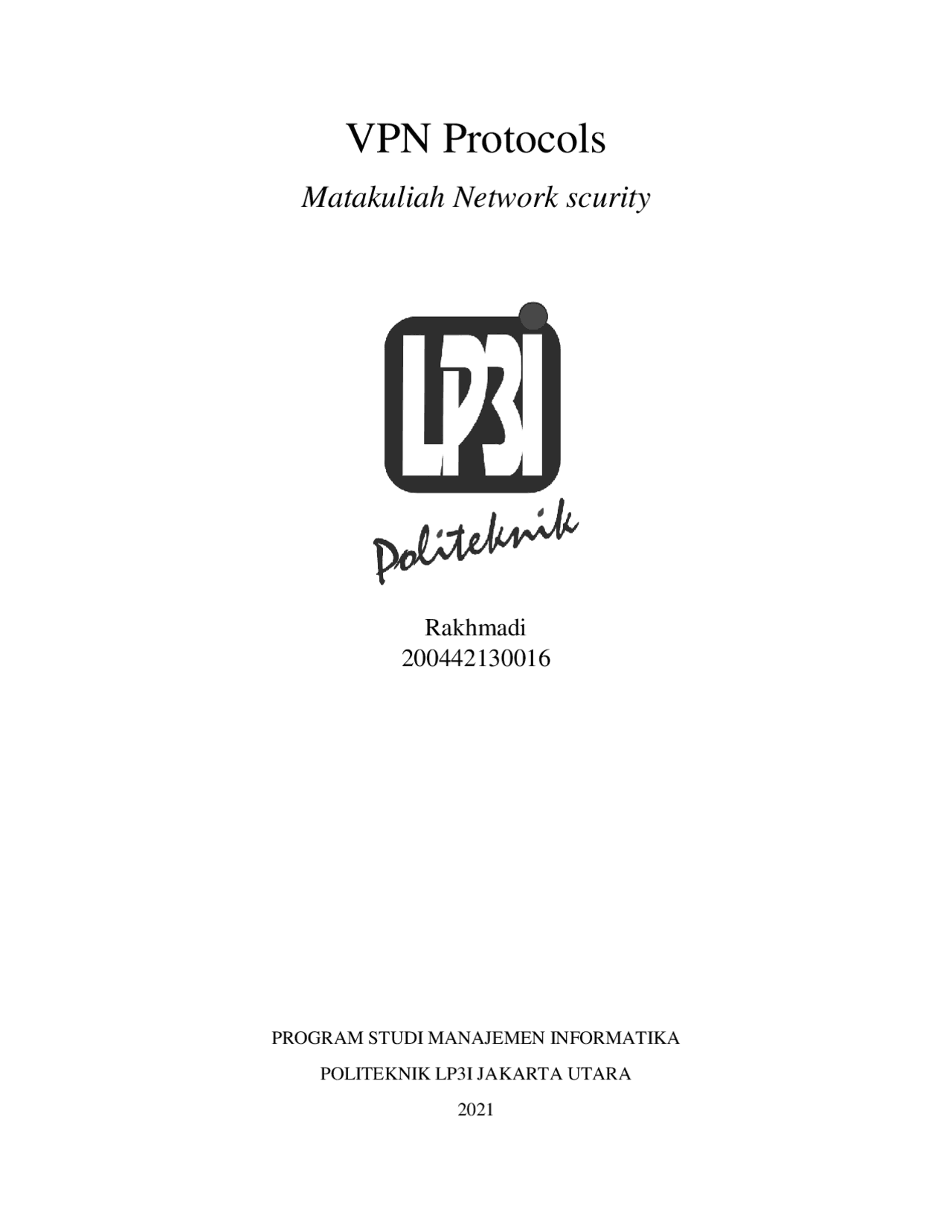 Protocol Virtual Private Network Vpn Docsity