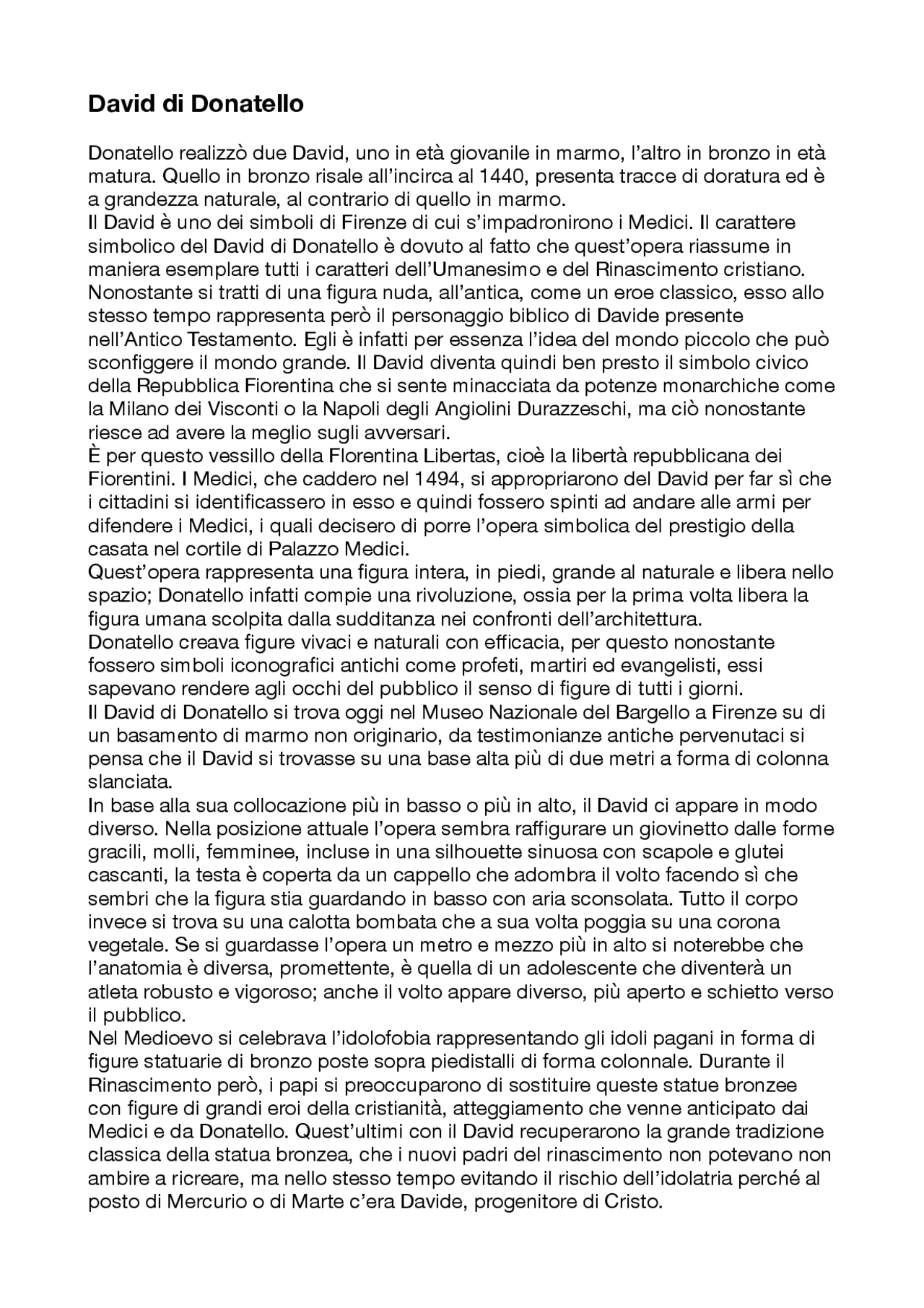 Appunti Sul David Di Donatello Docsity