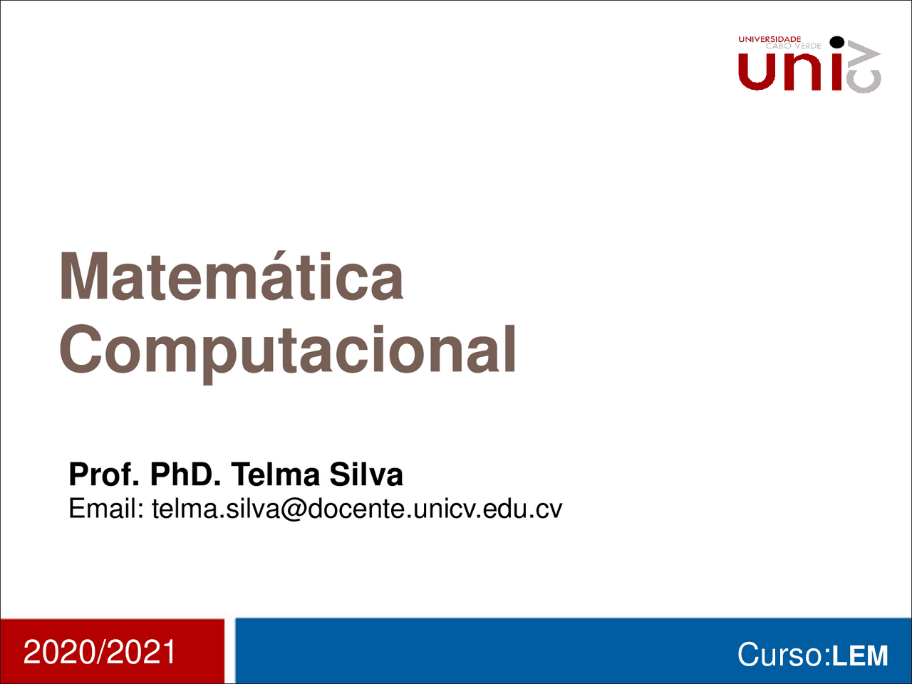 Matematica Computacional Docsity