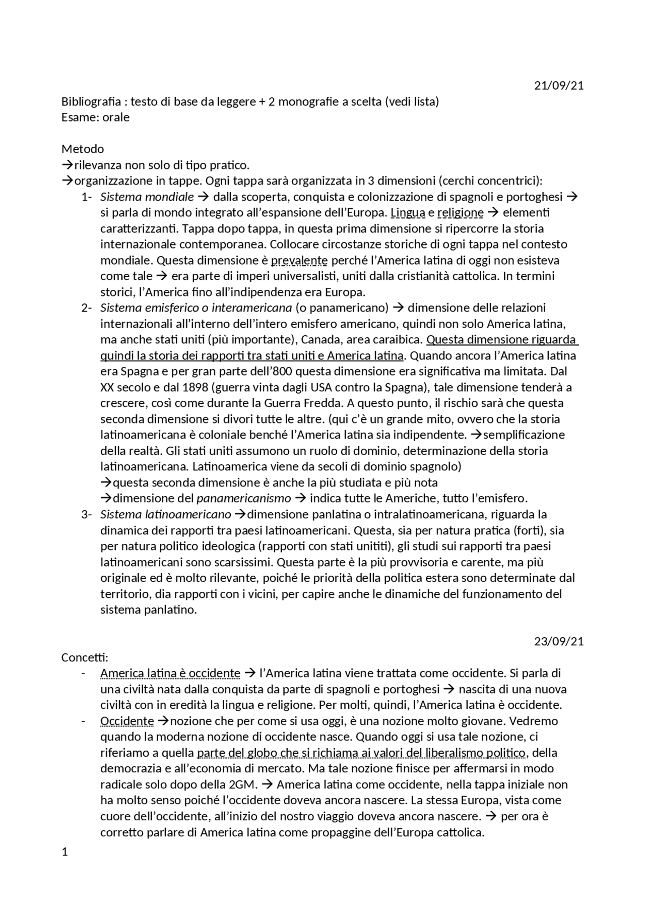 Appunti Completi Relazioni Internazionali Dellamerica Latina Docsity