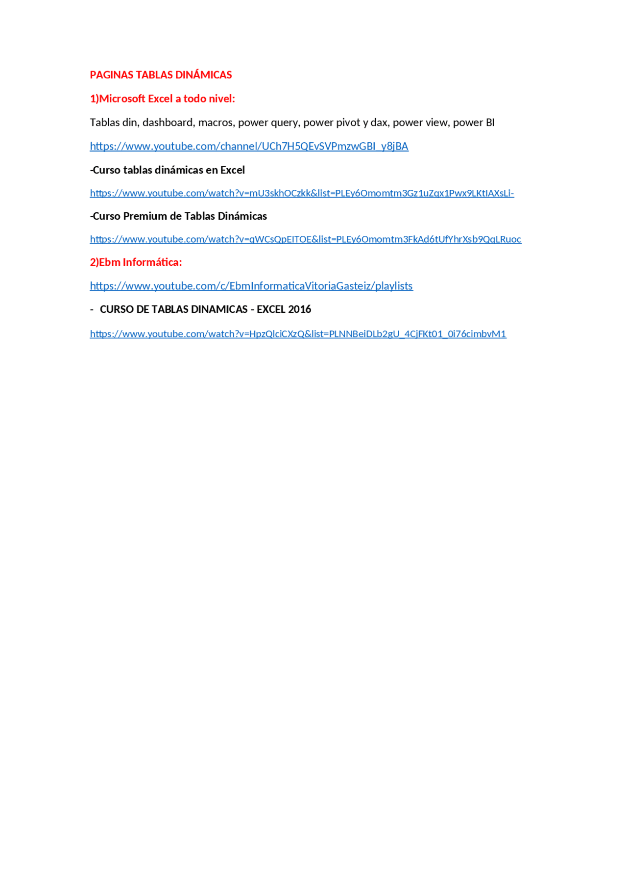 Buscar tablas dinamicas - Docsity