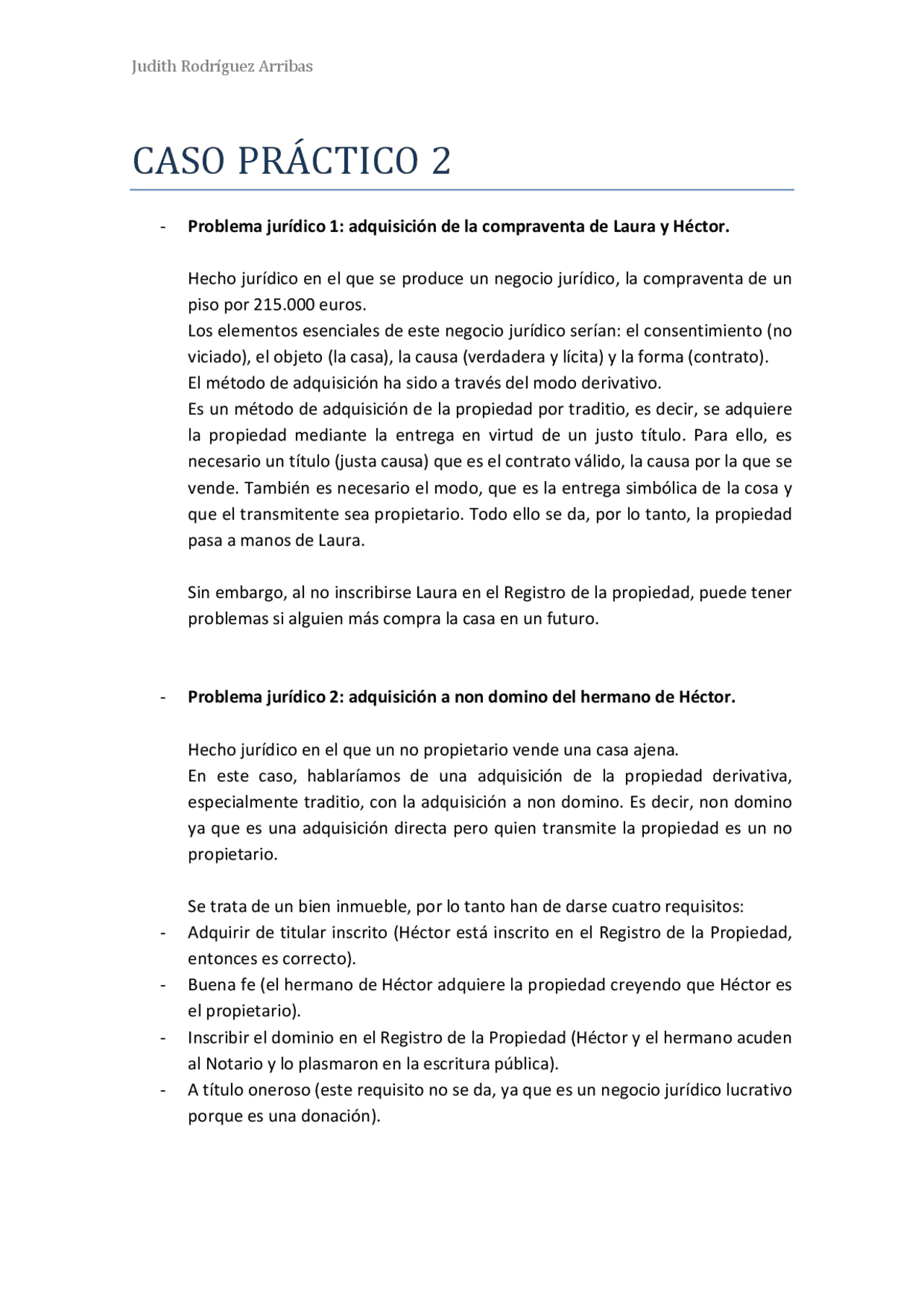 Caso práctico romano | Exercícios de Economia | Docsity