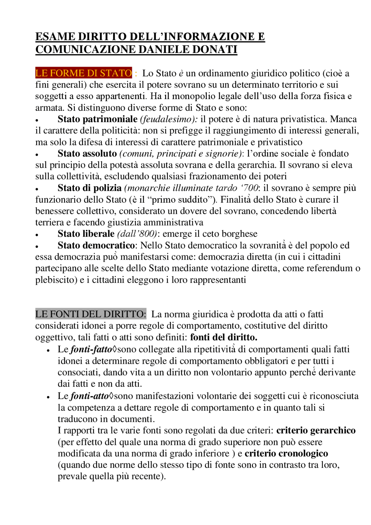 Domanderisposte Esame Diritto Docsity