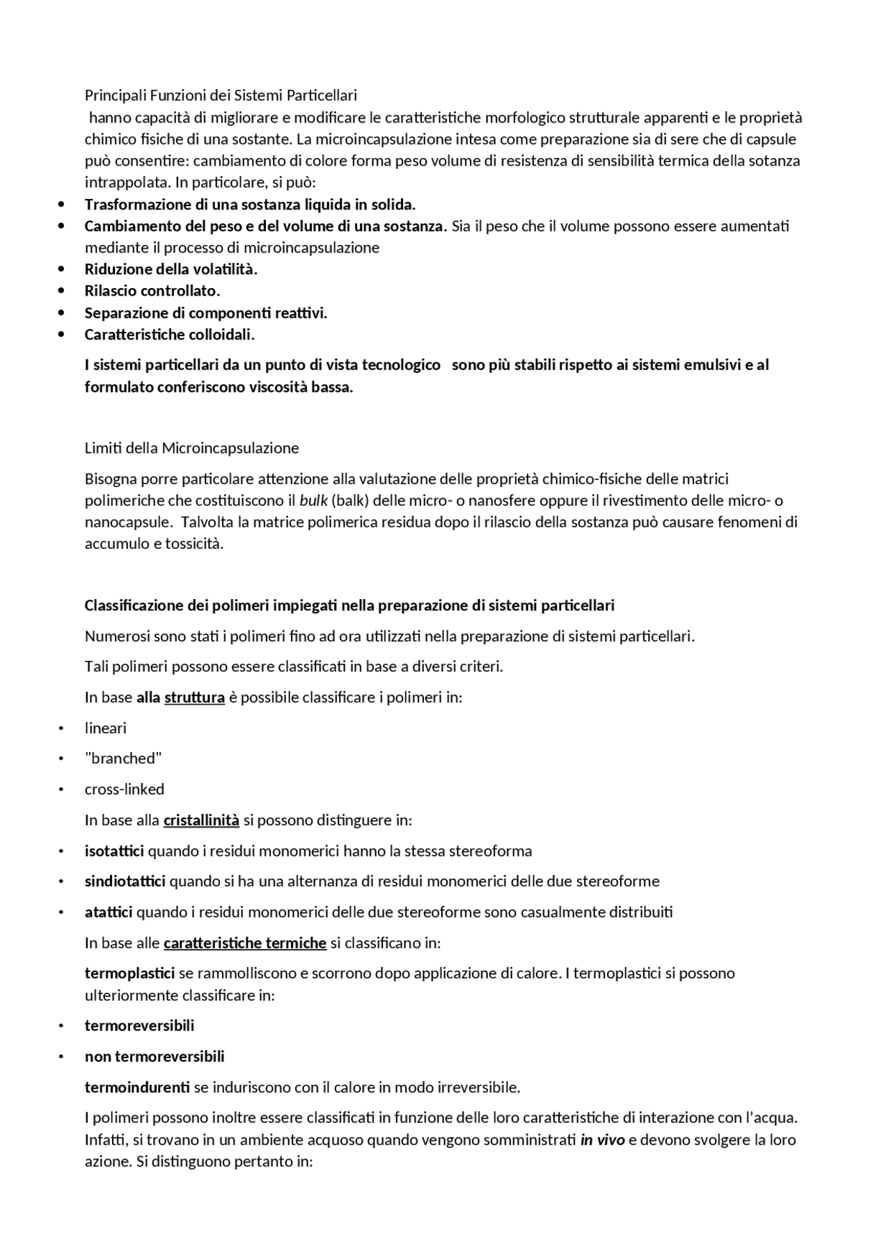 Sbobina Sistemi Particellari Docsity