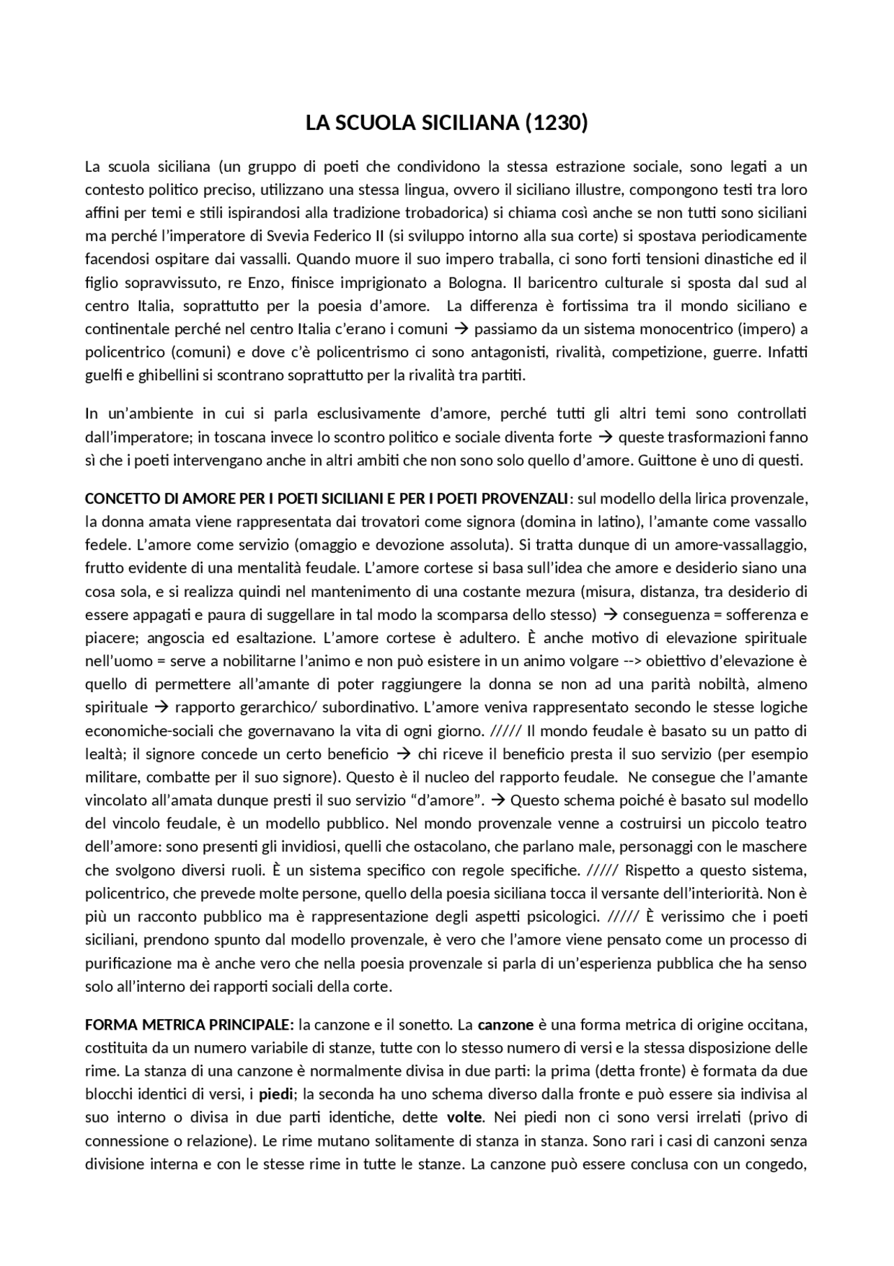 La Scuola Siciliana Docsity