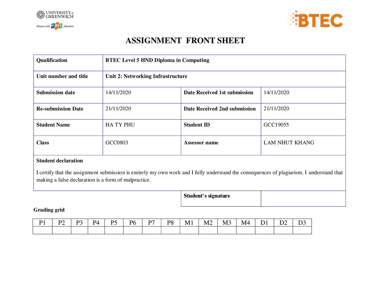 Btec Level 5 Hnd Diploma In Computing Docsity 
