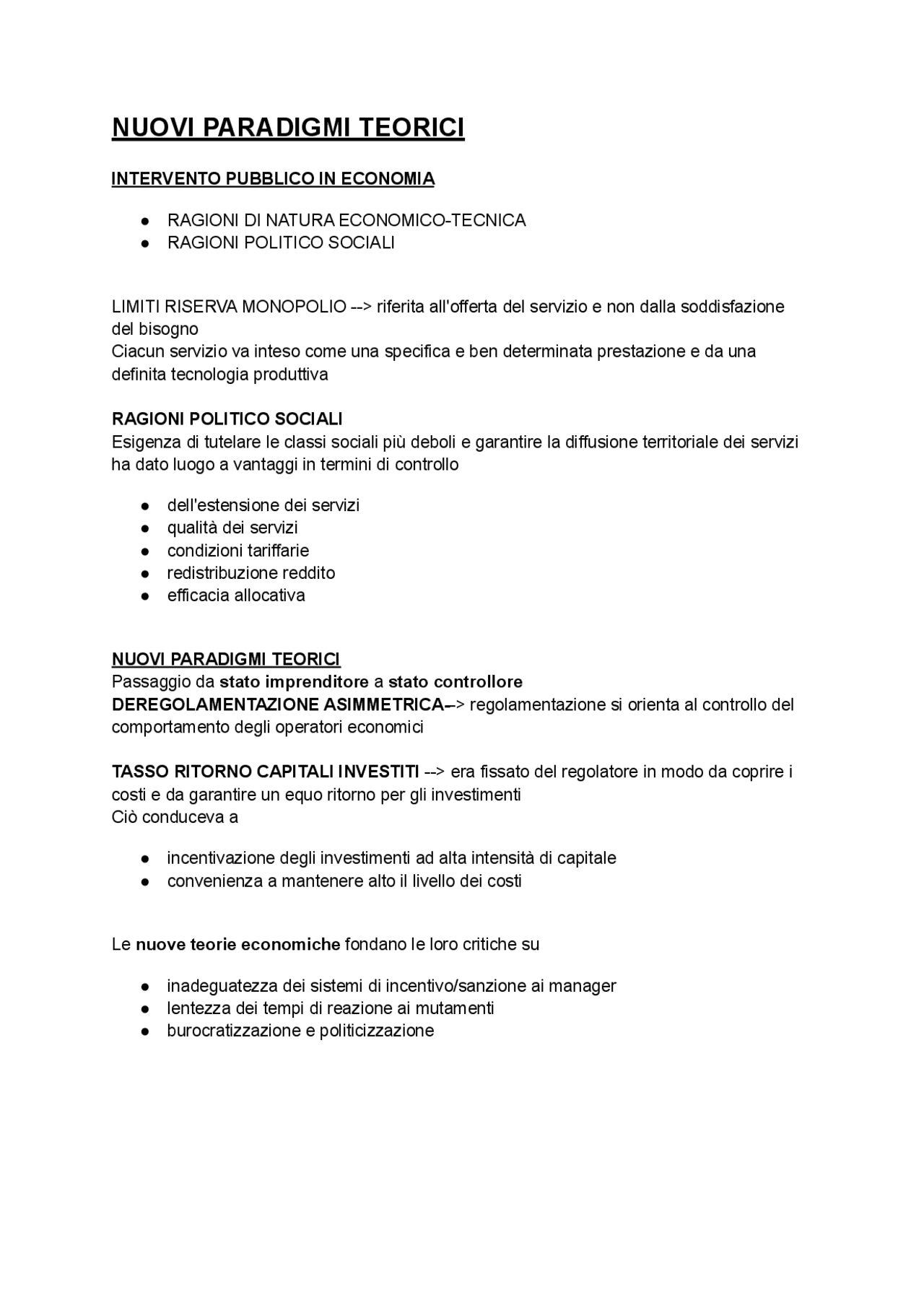 Nuovi Paradigmi Teorici Docsity