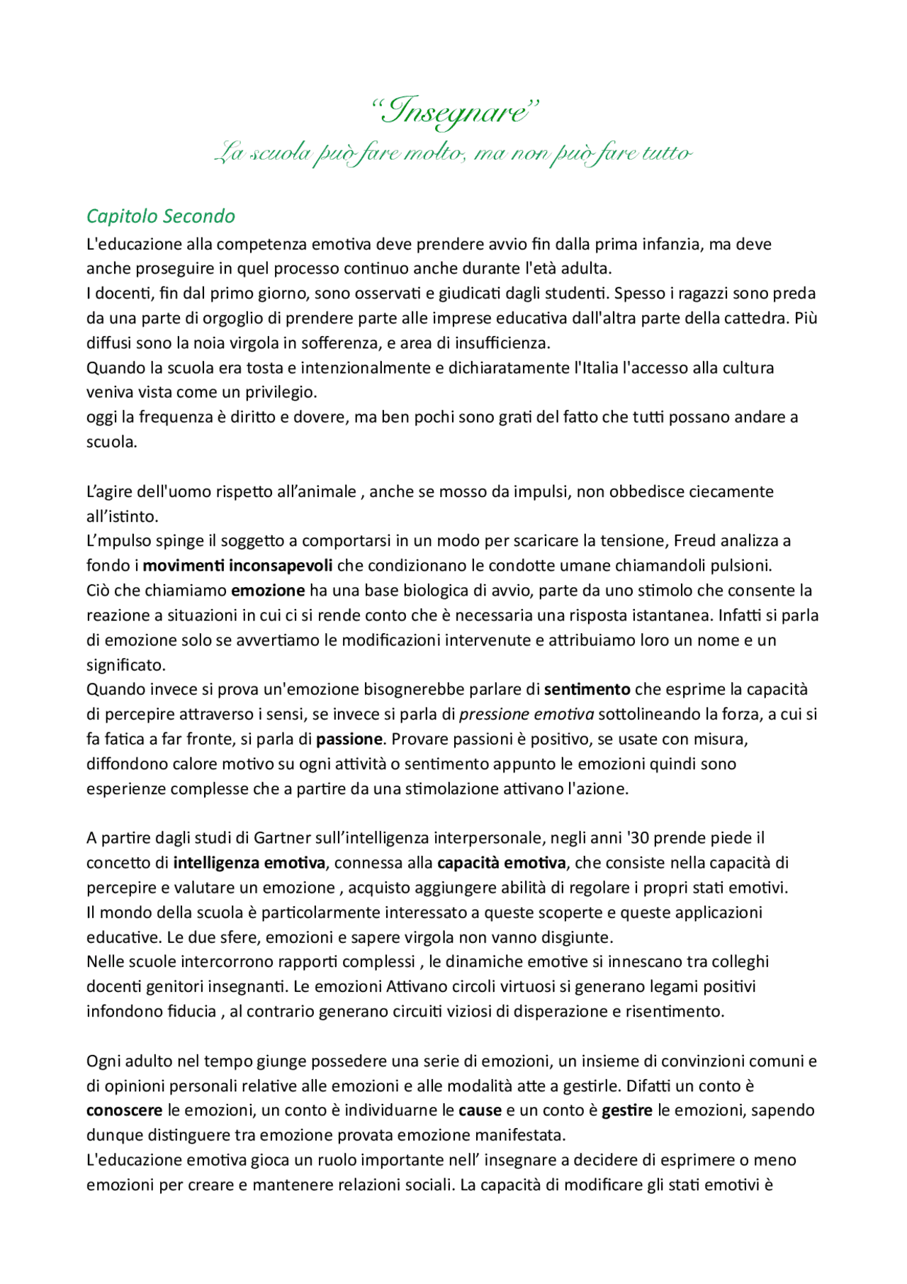 Insegnare Docsity