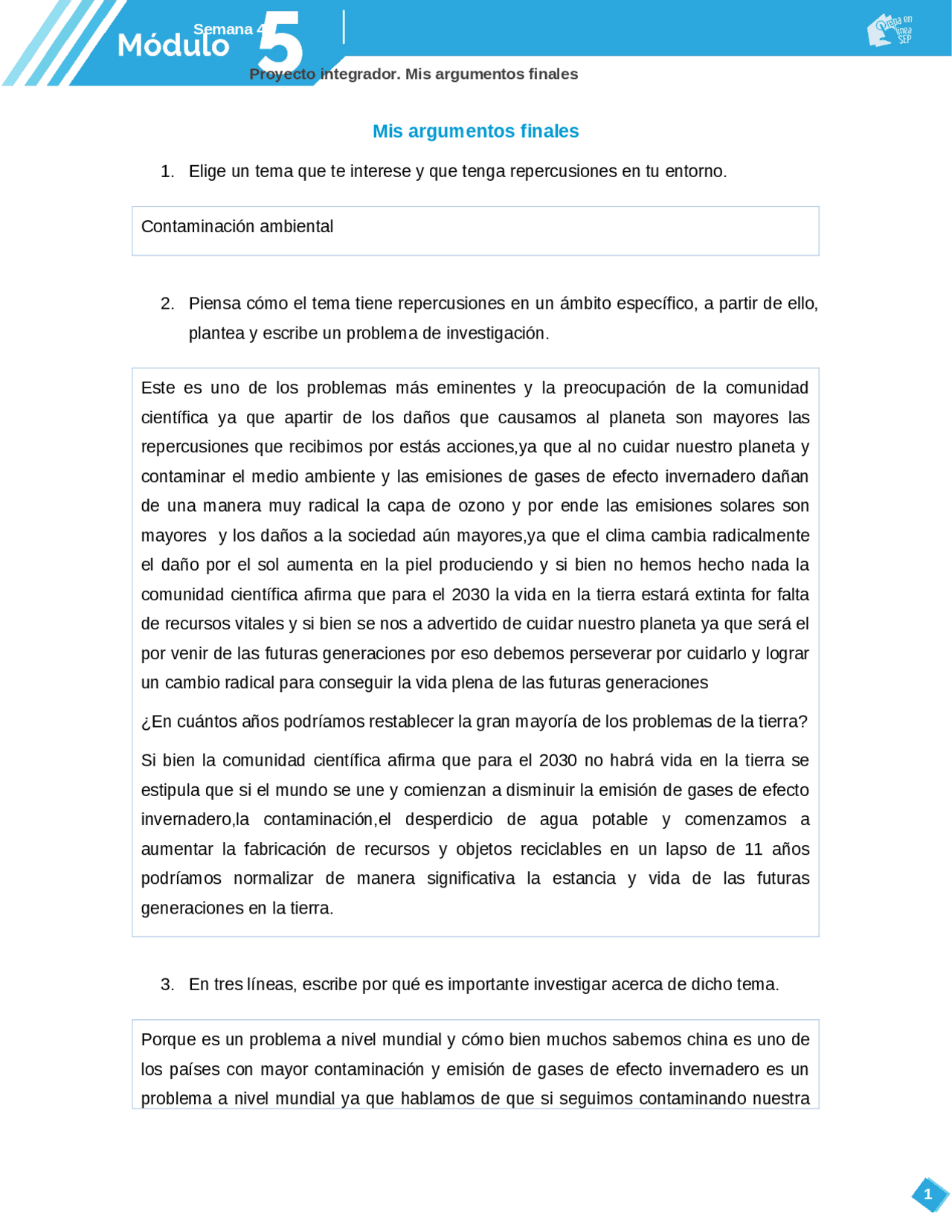 Proyecto integrador módulo 5 - Docsity