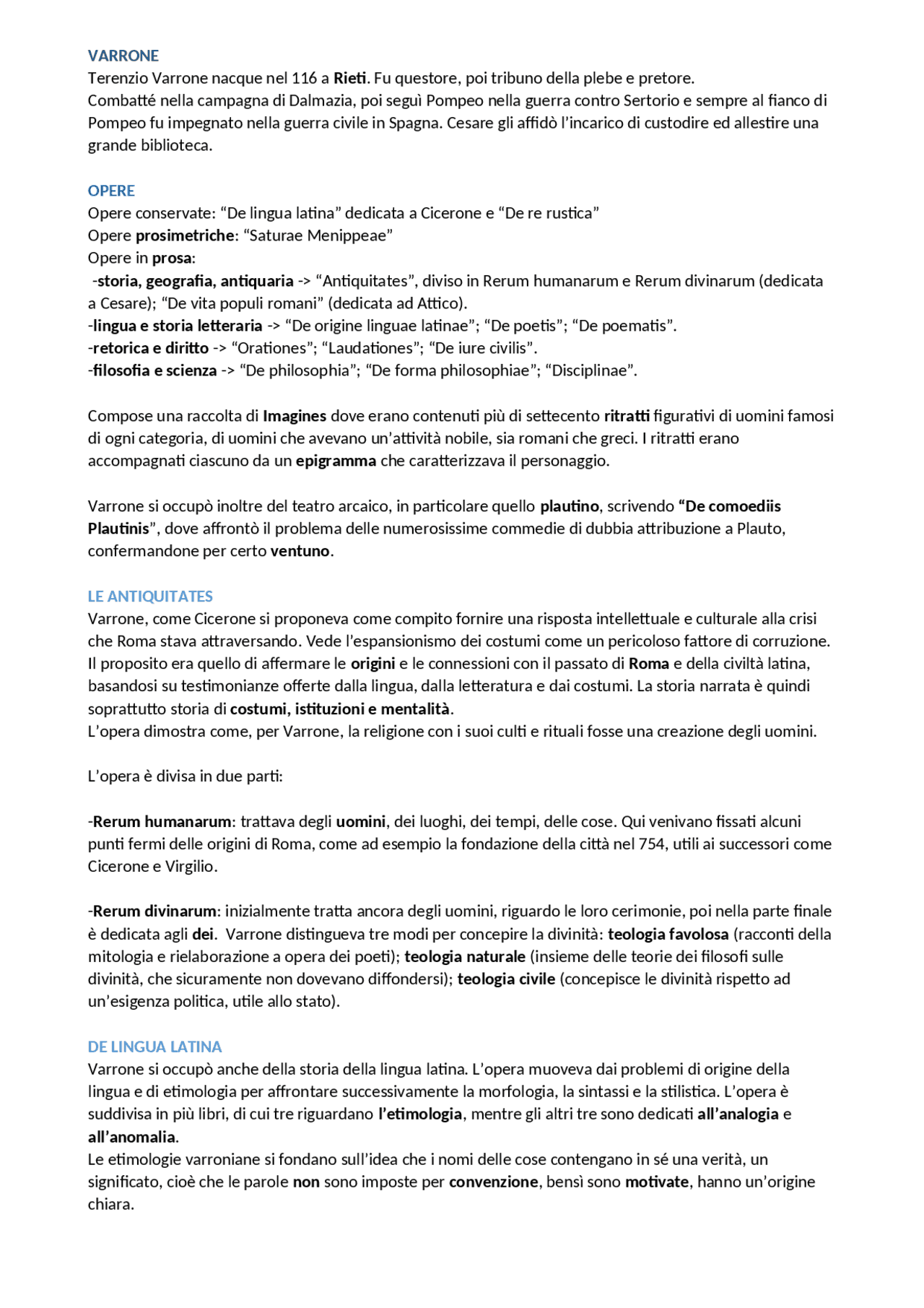 Cicerone Vita E Opere Docsity