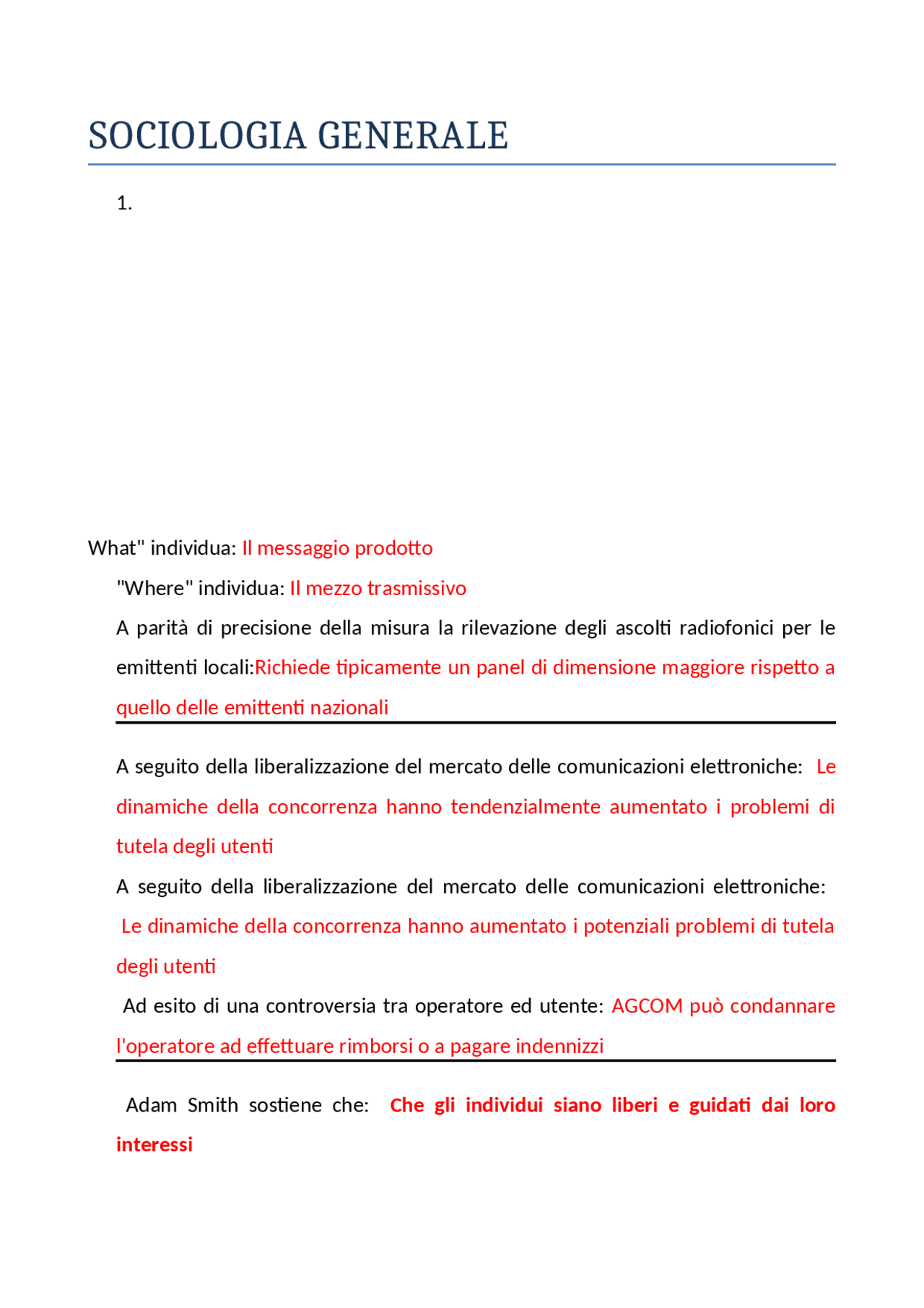 Test Da 1o Sociologia Generale Docsity