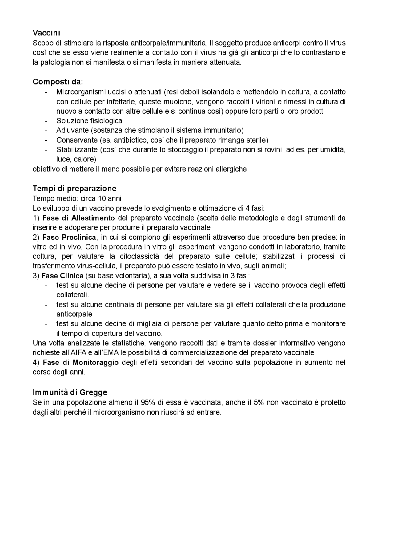 Vaccini Appunti Di Scienze Docsity