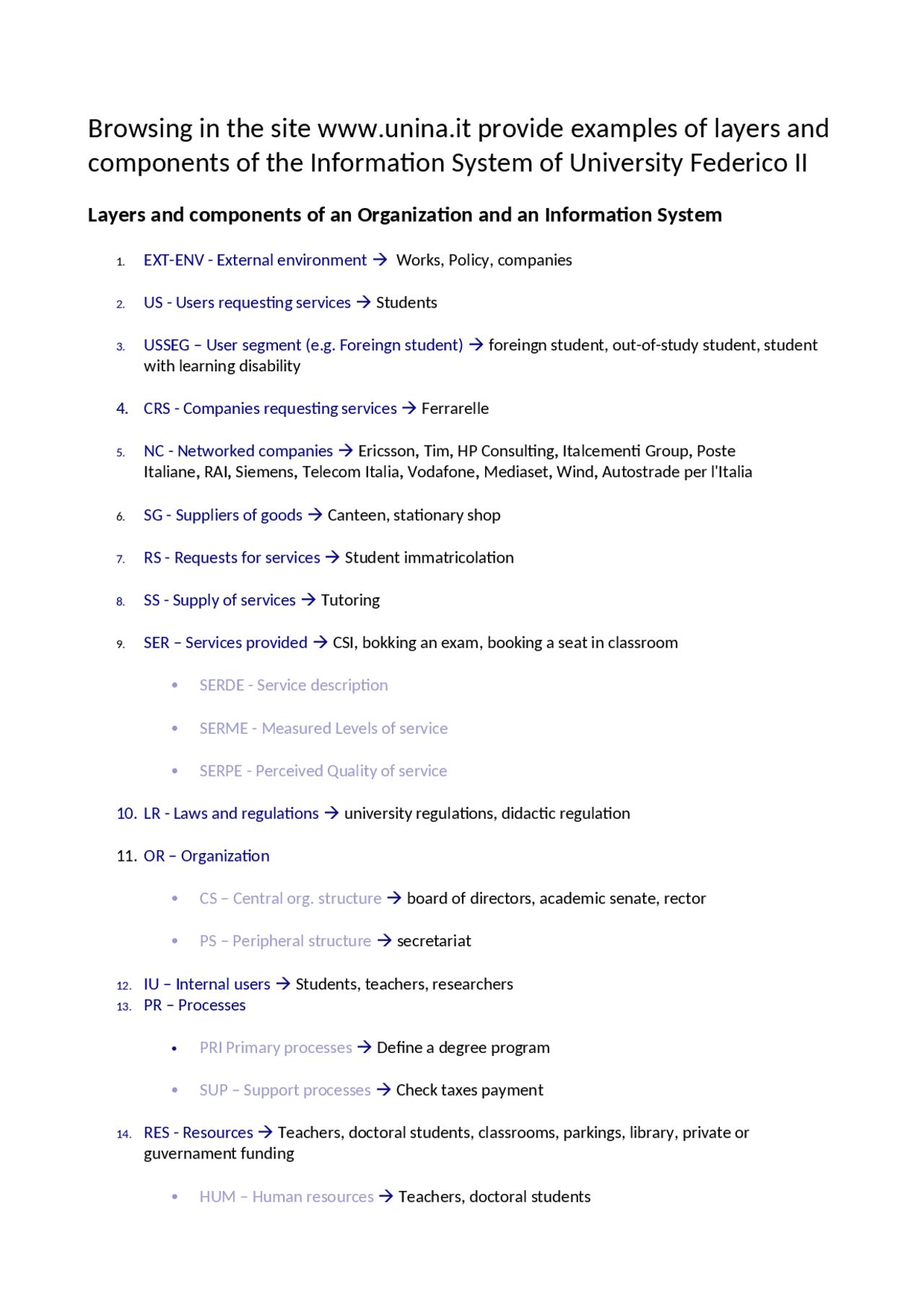 Esercizi Di Sistemi Informativi Esercizi Di Sistemi Informativi Docsity