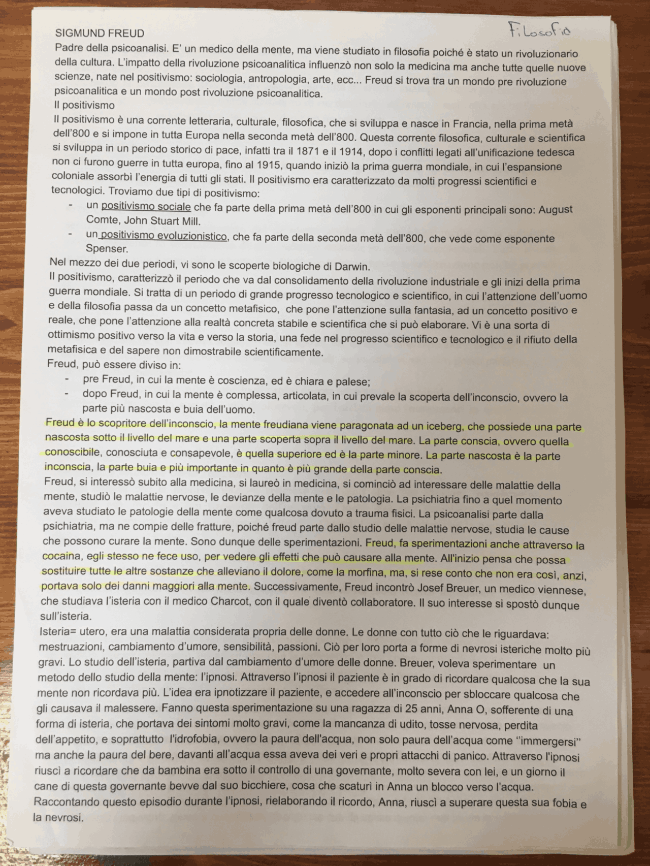 Appunti Di Filosofia Sigmund Freud Docsity