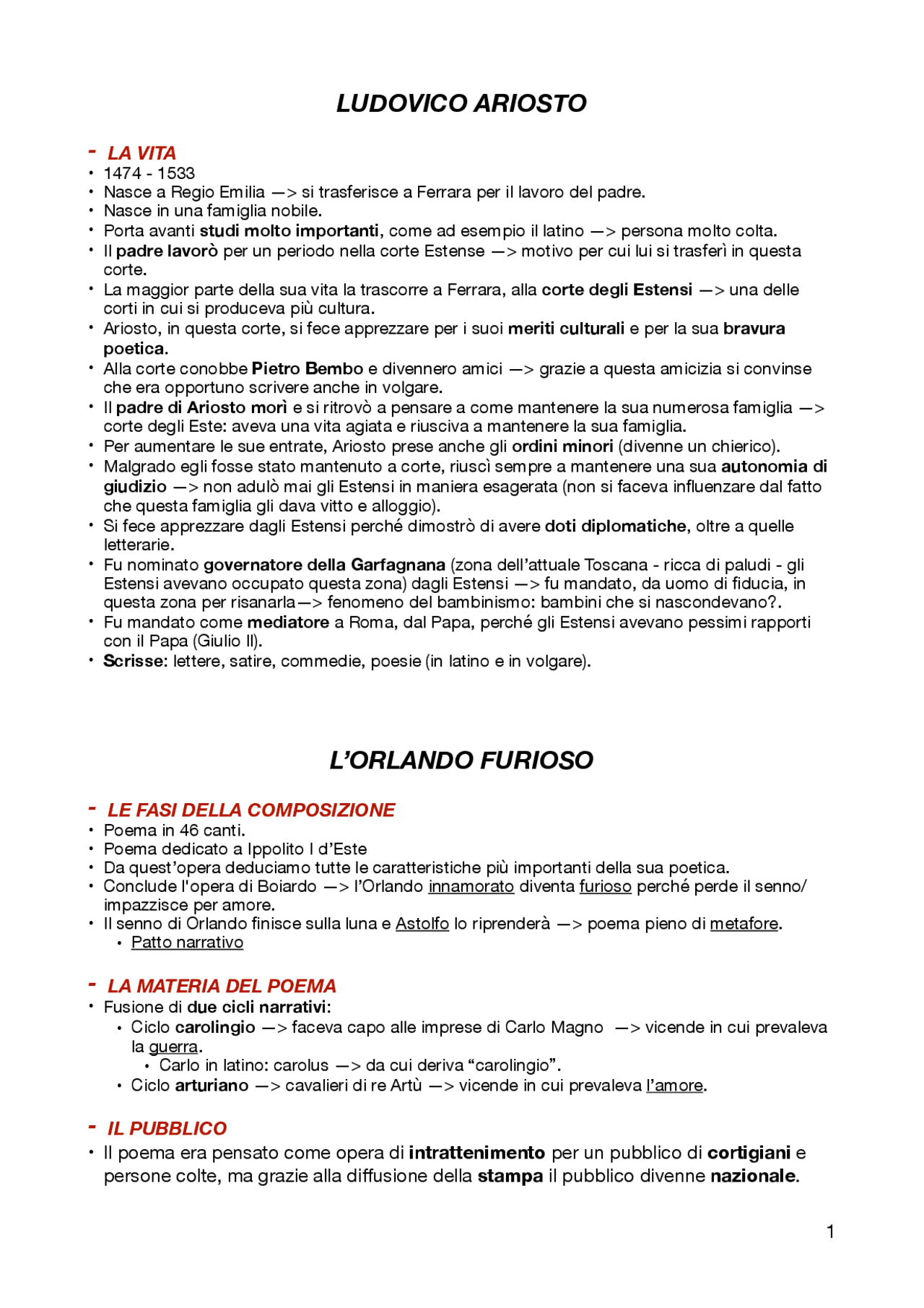 Ludovico Ariostopdf Docsity