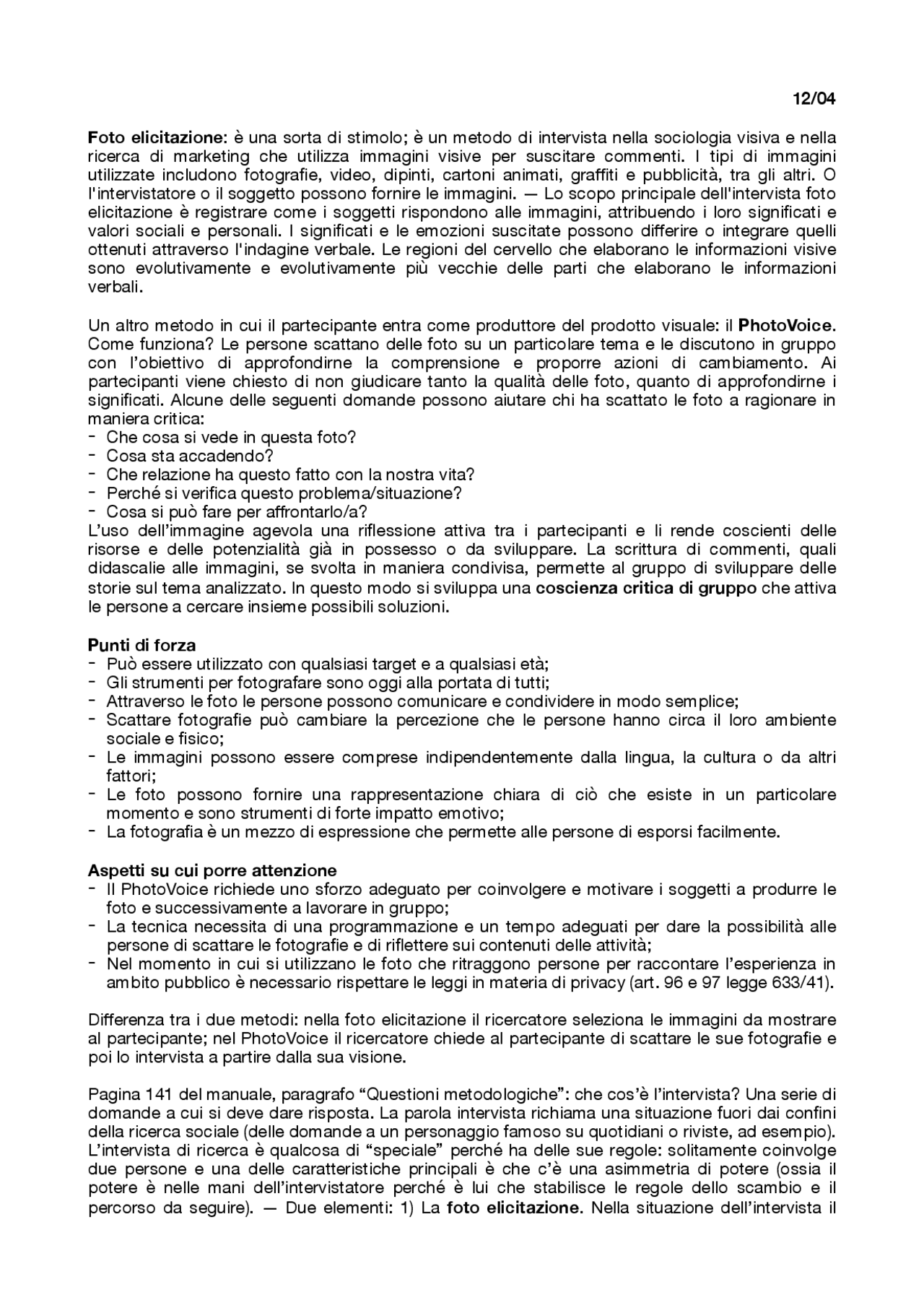 Appunti Di Sociologia Visuale Docsity