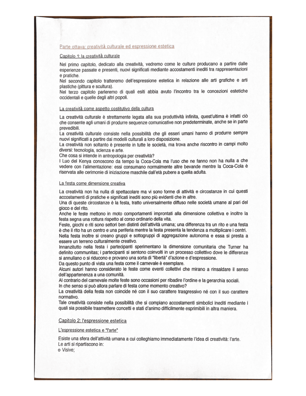 Riassunto Parte Ottava Del Libro Di Ugo Fabietti Docsity