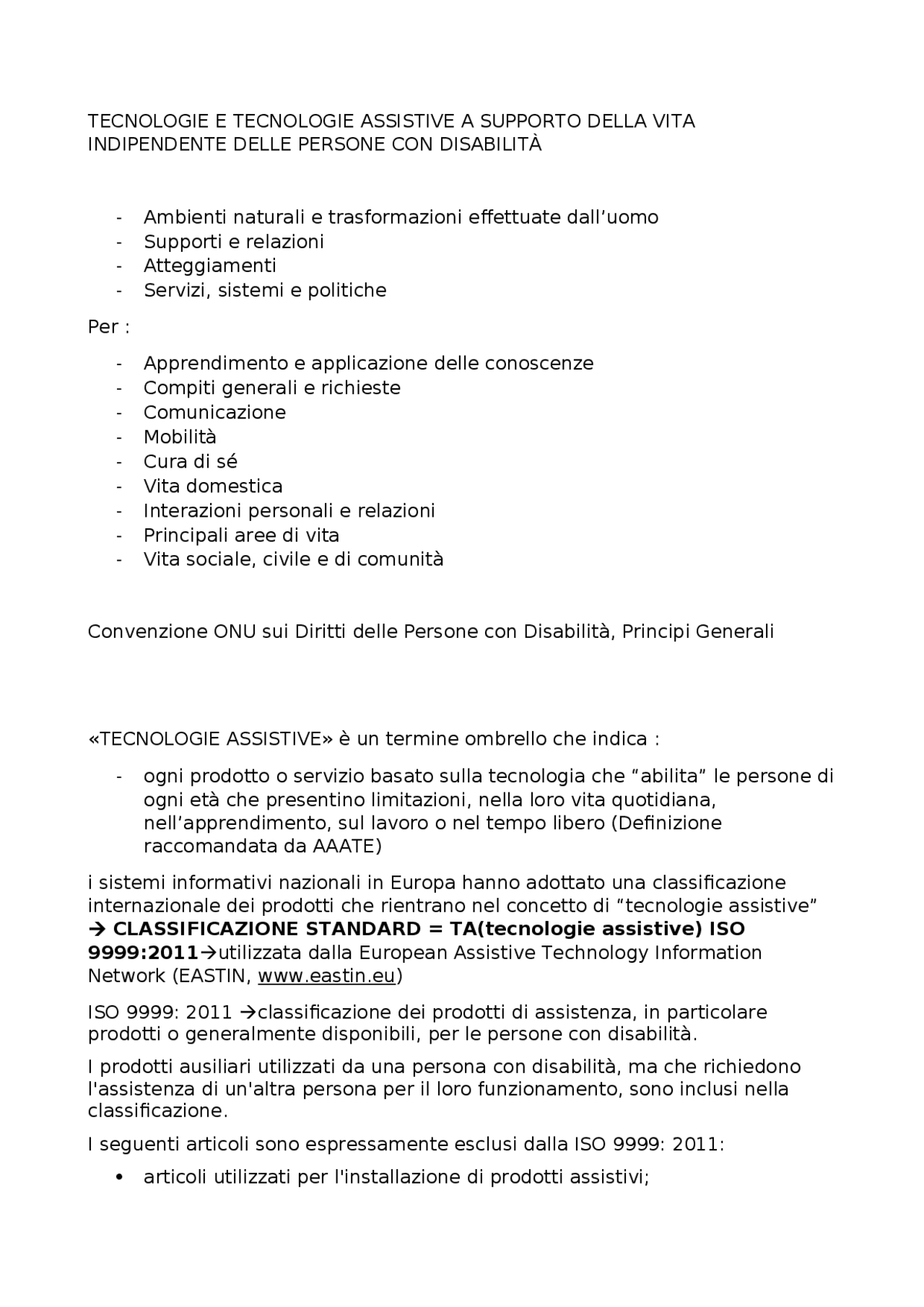 Descrizione Delle Tecnologie Assistitive Docsity