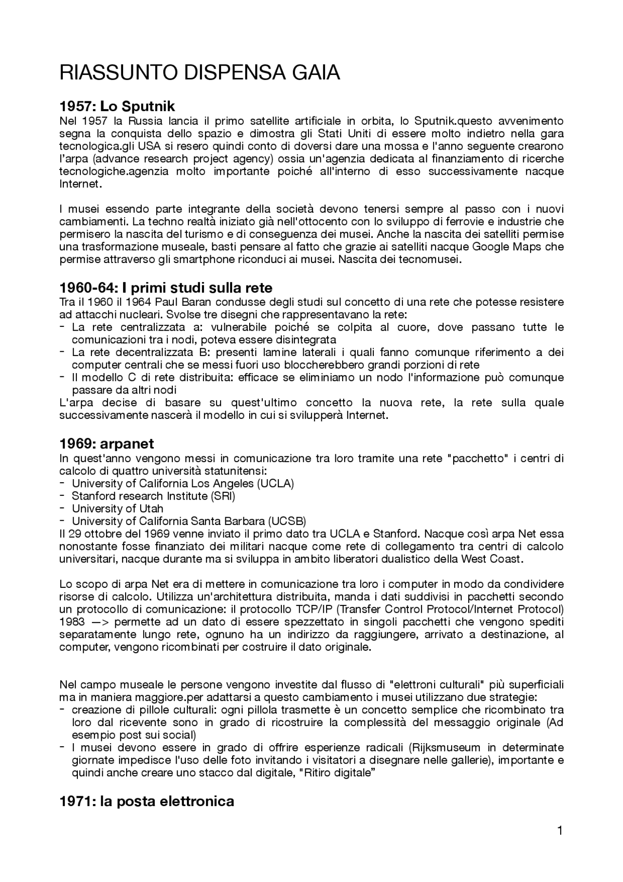 Riassunto Dispensa Profsse Gaia Docsity