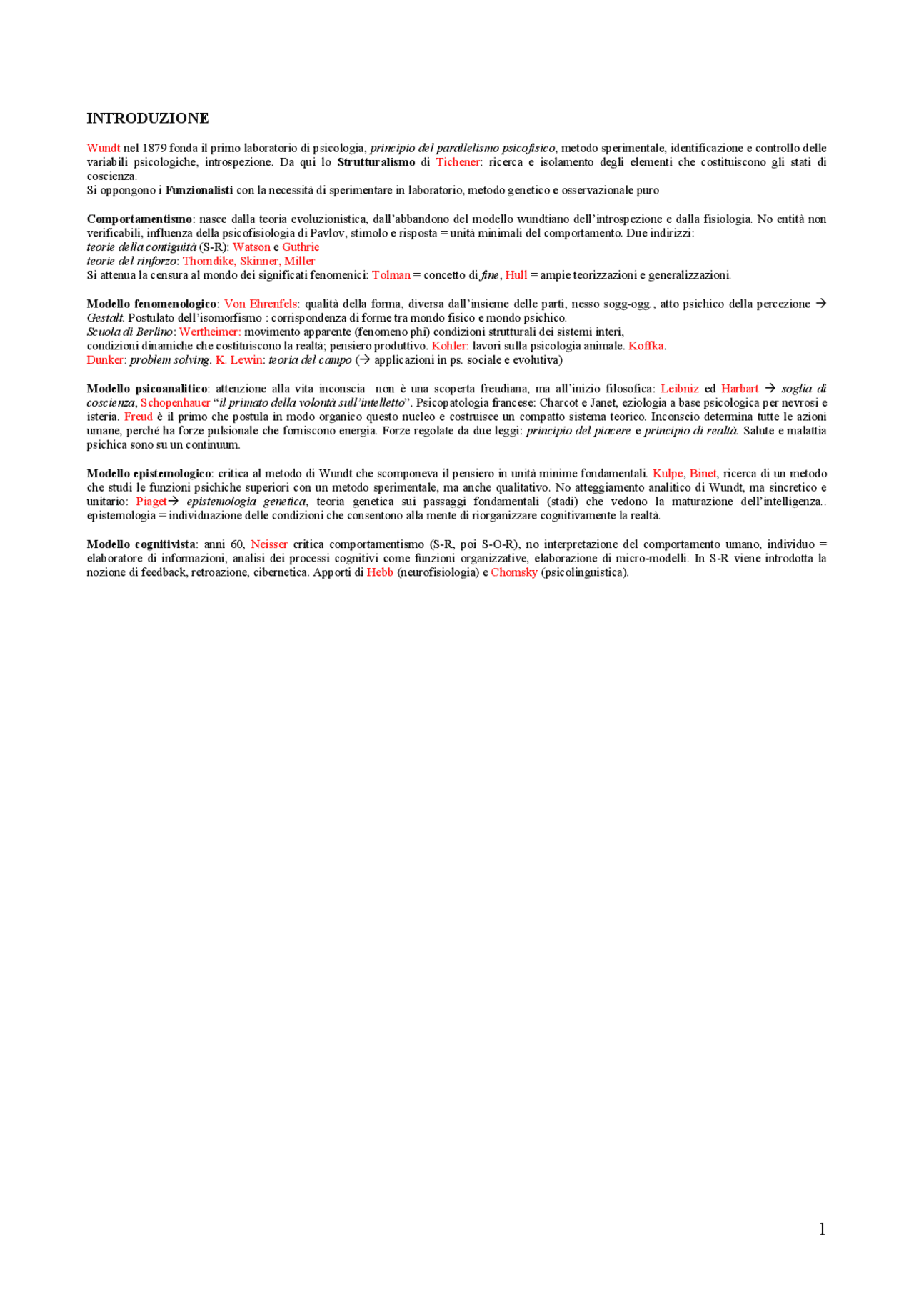 Storia Della Psicologia Docsity
