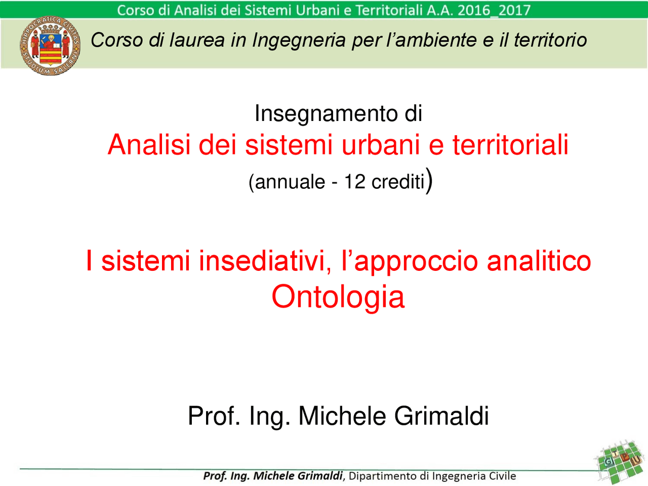 Slide Di Urbanistica Per Prepararsi Allesame Docsity