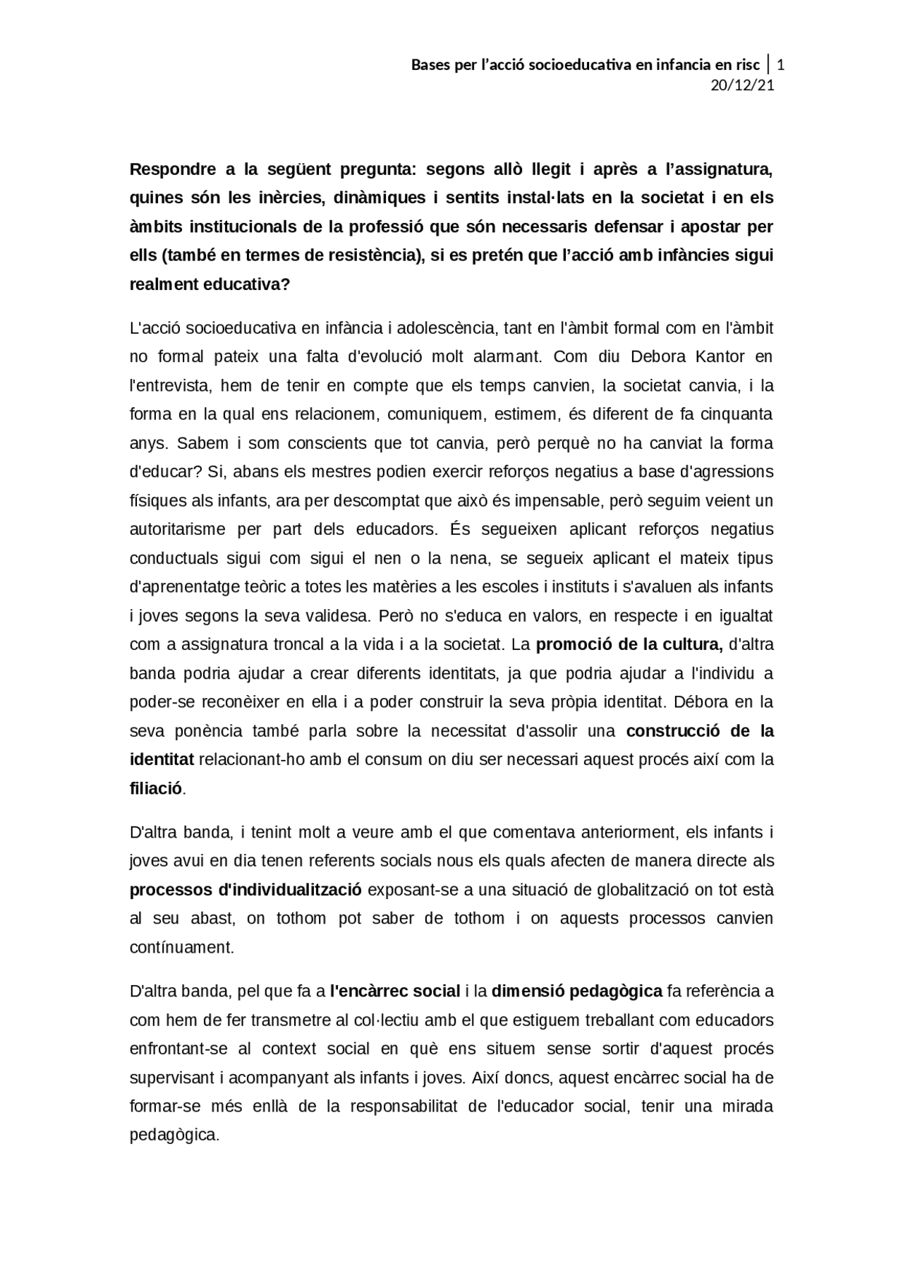 Pac4 Bases Per A Lacció Socioeducativa Docsity