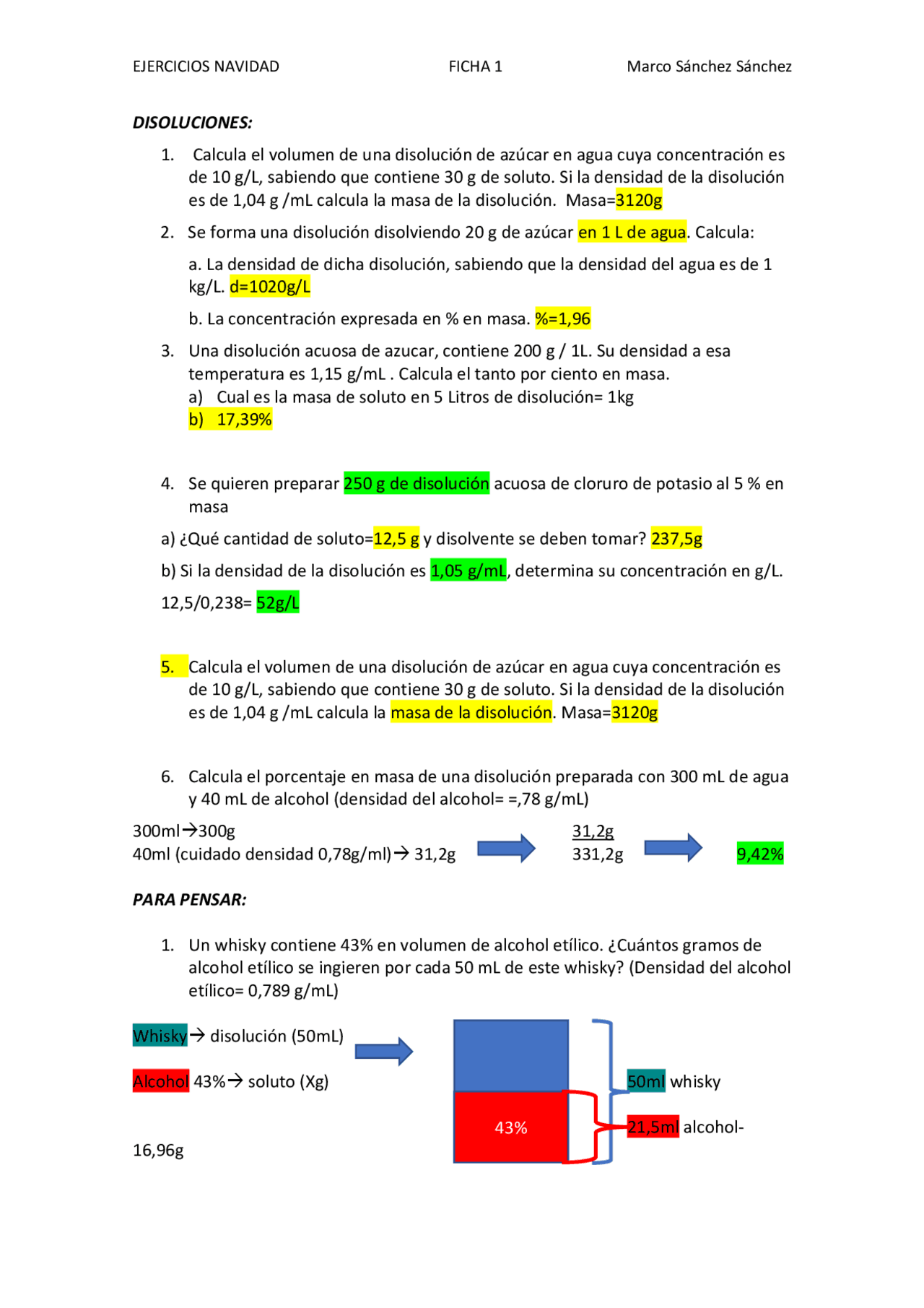 Disoluciones Ejercicios Docsity