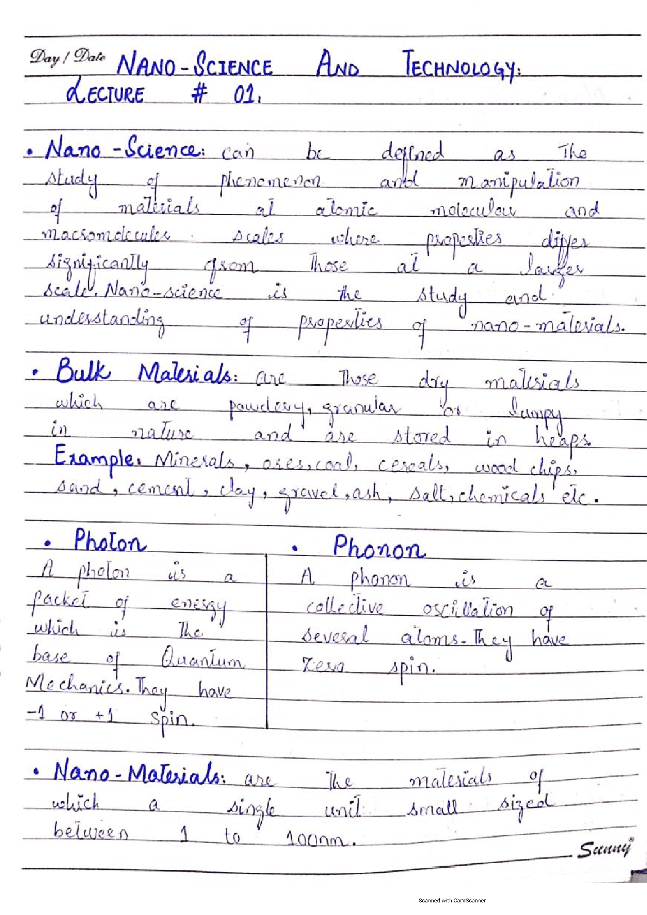 Introduction to nano Science and Nanotechnology - Docsity