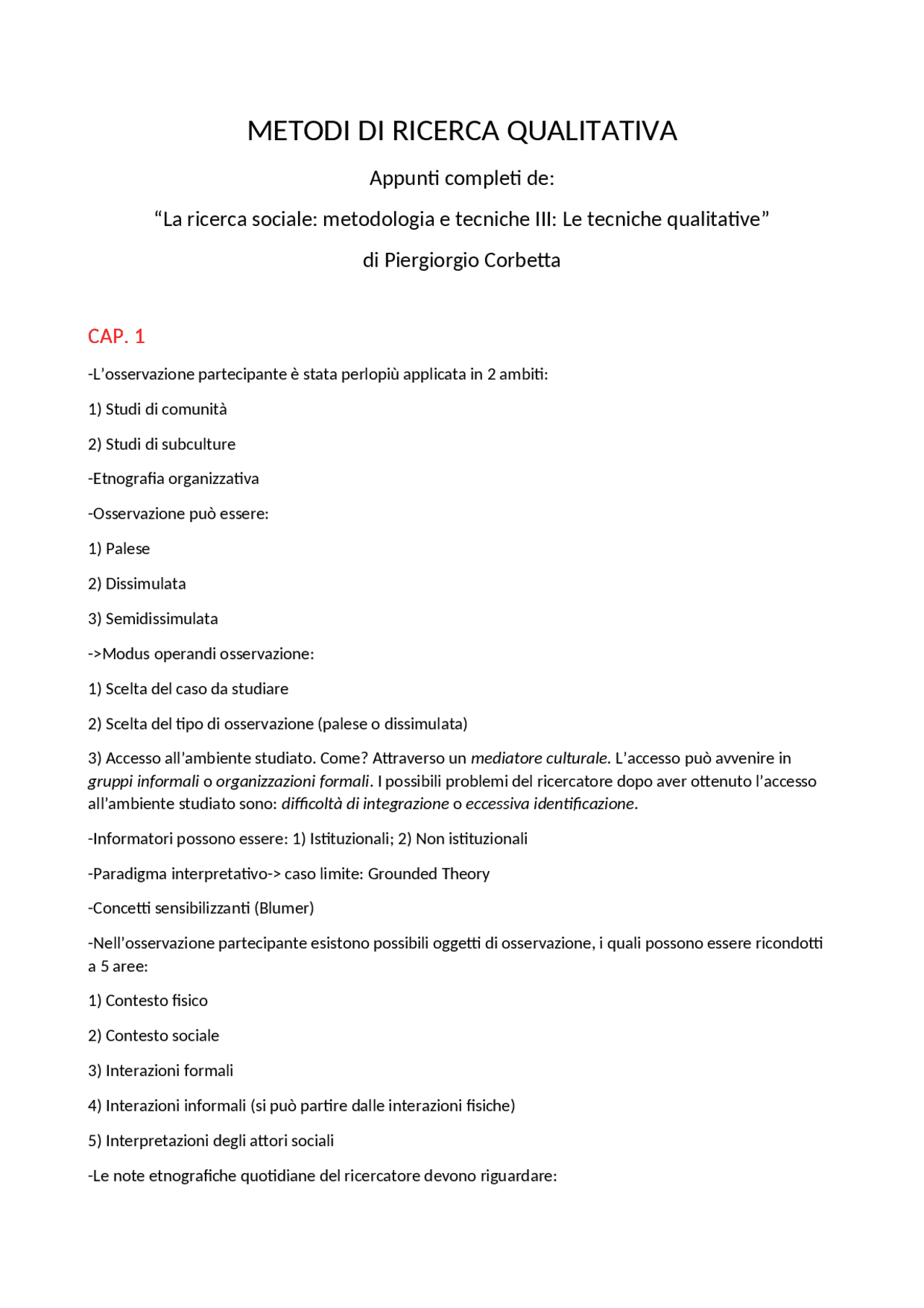 Riassunto De La Ricerca Sociale Metodologia E Tecniche Iii Le