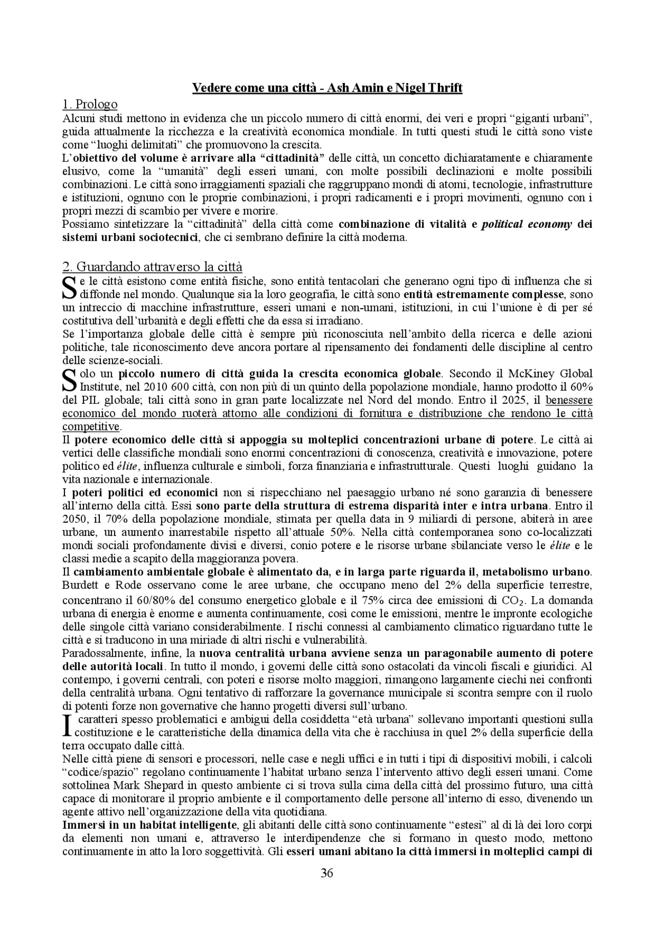 Riassunto Libro Vedere Una Città Docsity