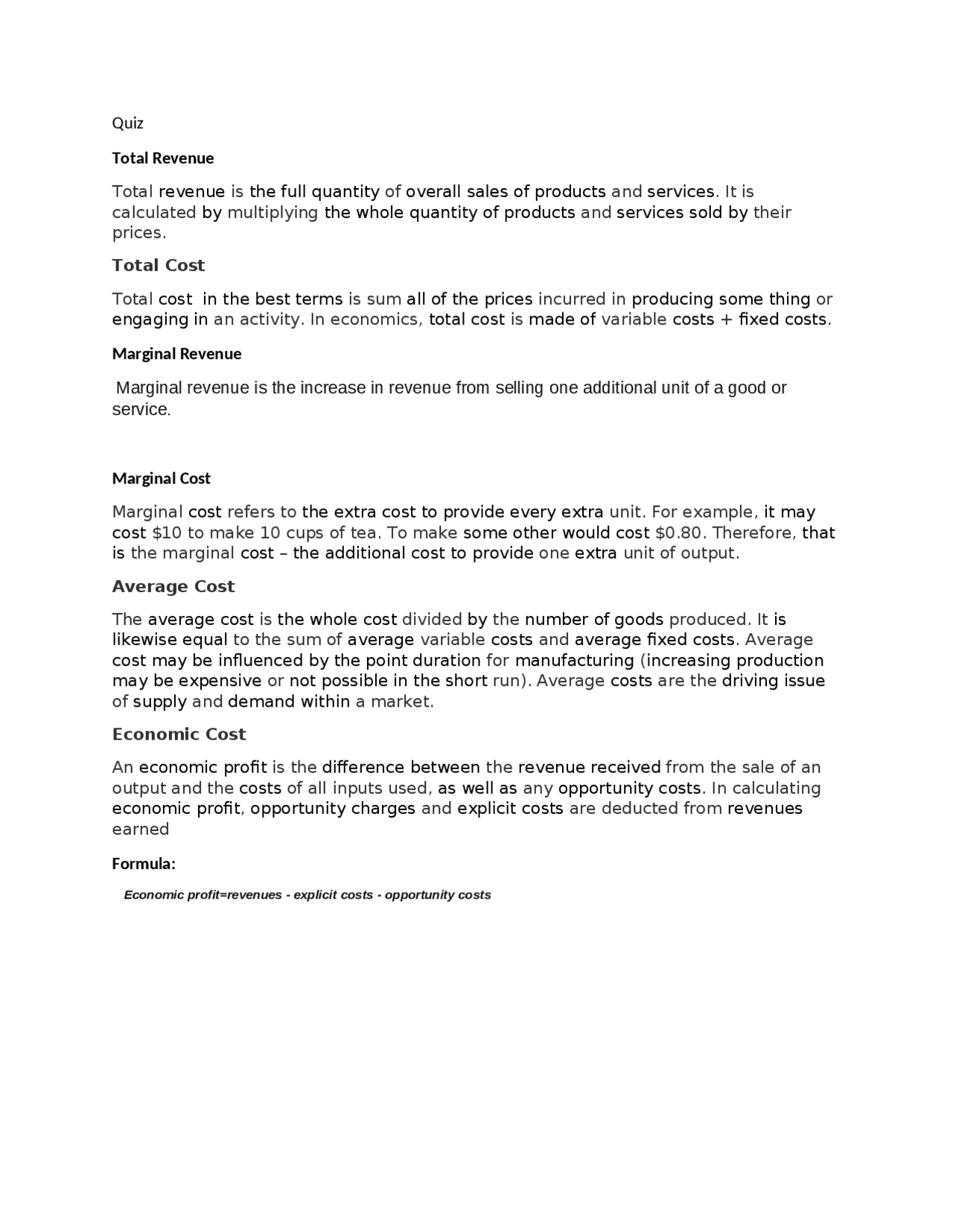 Revenue related document to understand - Docsity
