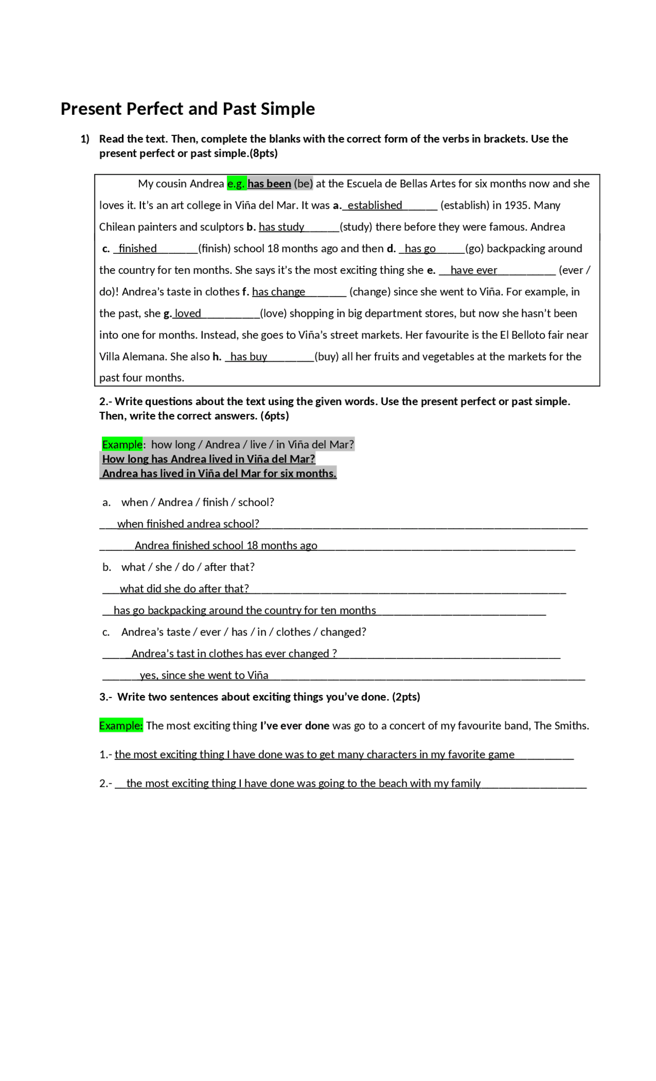 Presente Simple Ingles Docsity