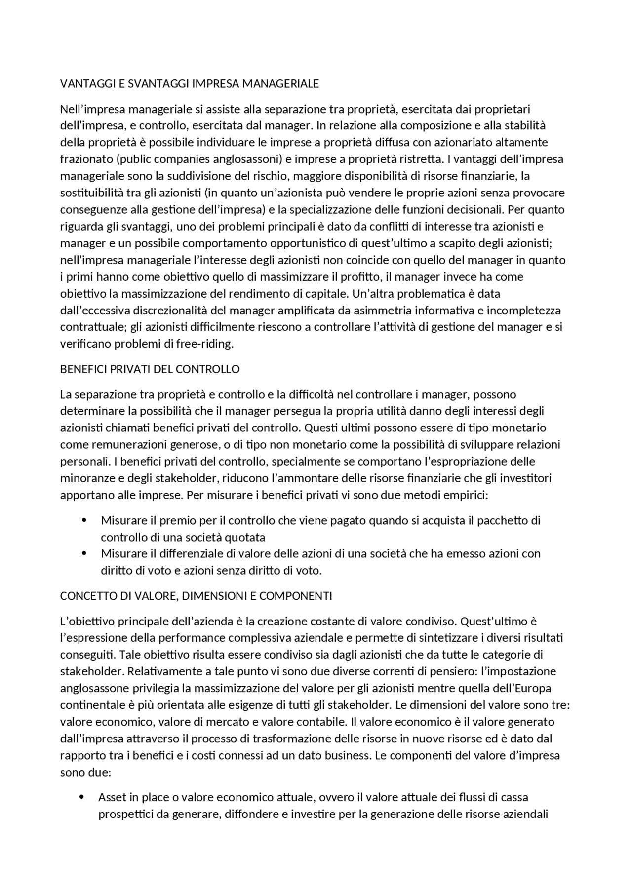 Appunti Governance Docsity