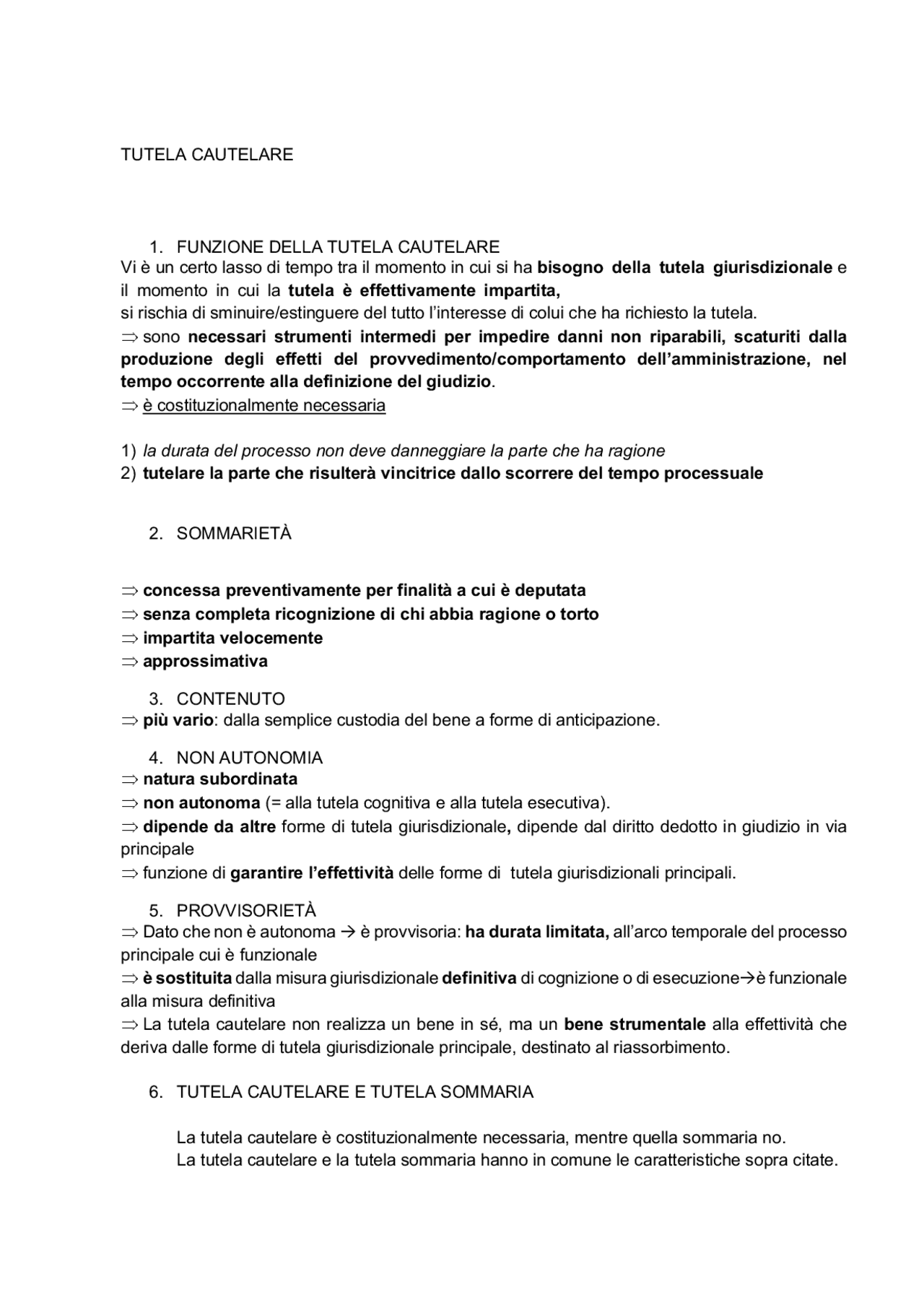 Tutela Cautelare Cap 5 Luiso Docsity