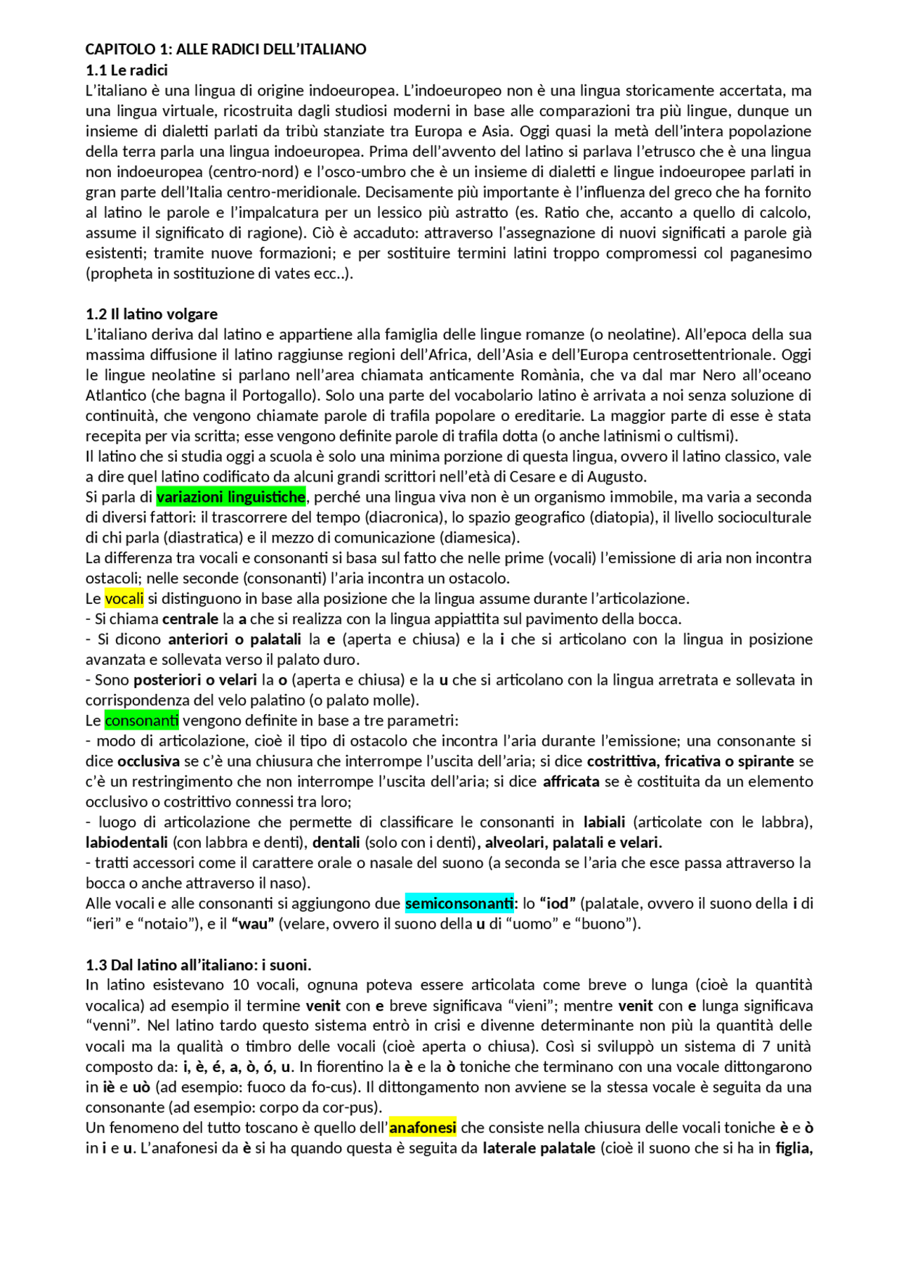 Riassunto Capitolo 1 Schemi E Mappe Concettuali Di Linguistica Docsity
