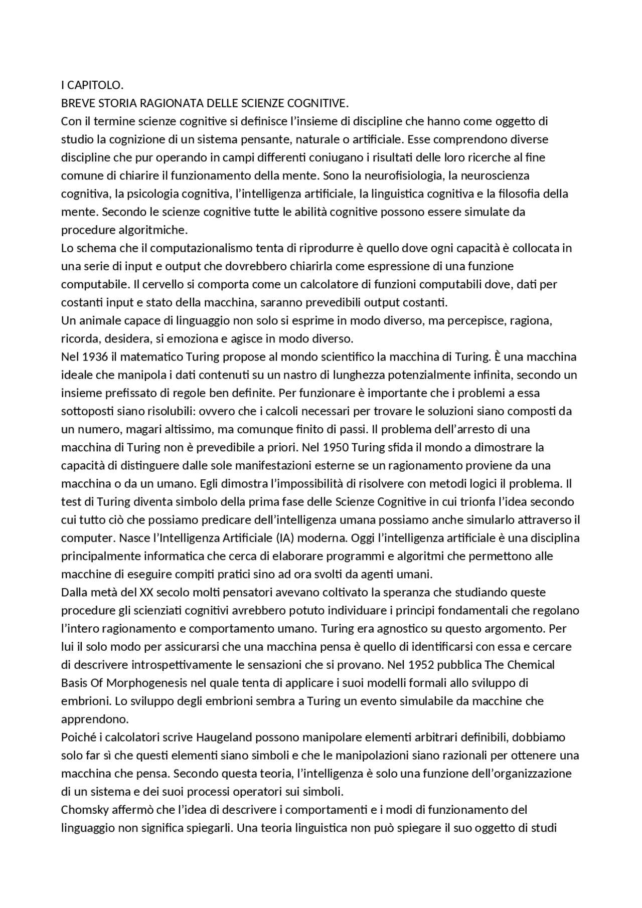 Linguaggio Evoluzione E Scienze Cognitive Un Introduzione Docsity