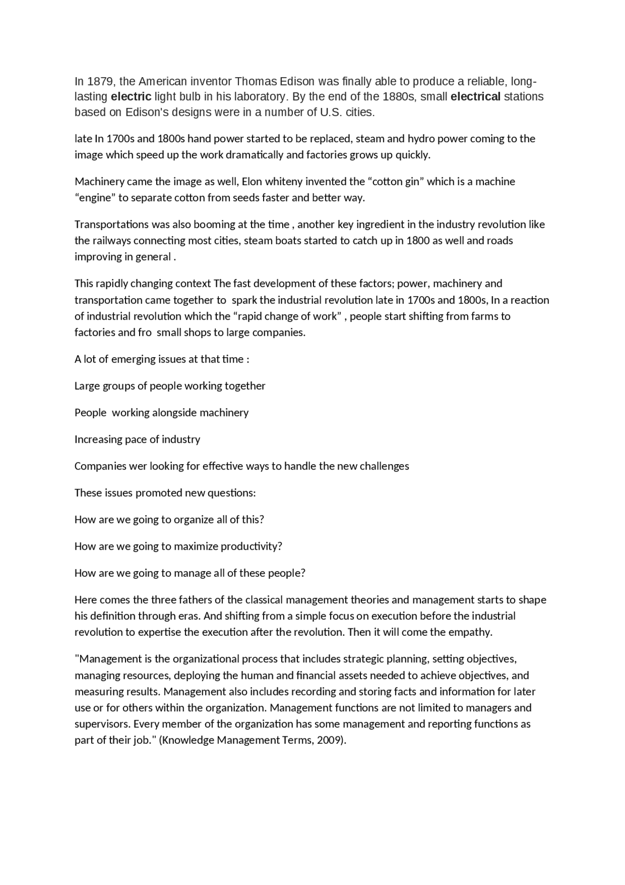 Theories Of Management Docsity