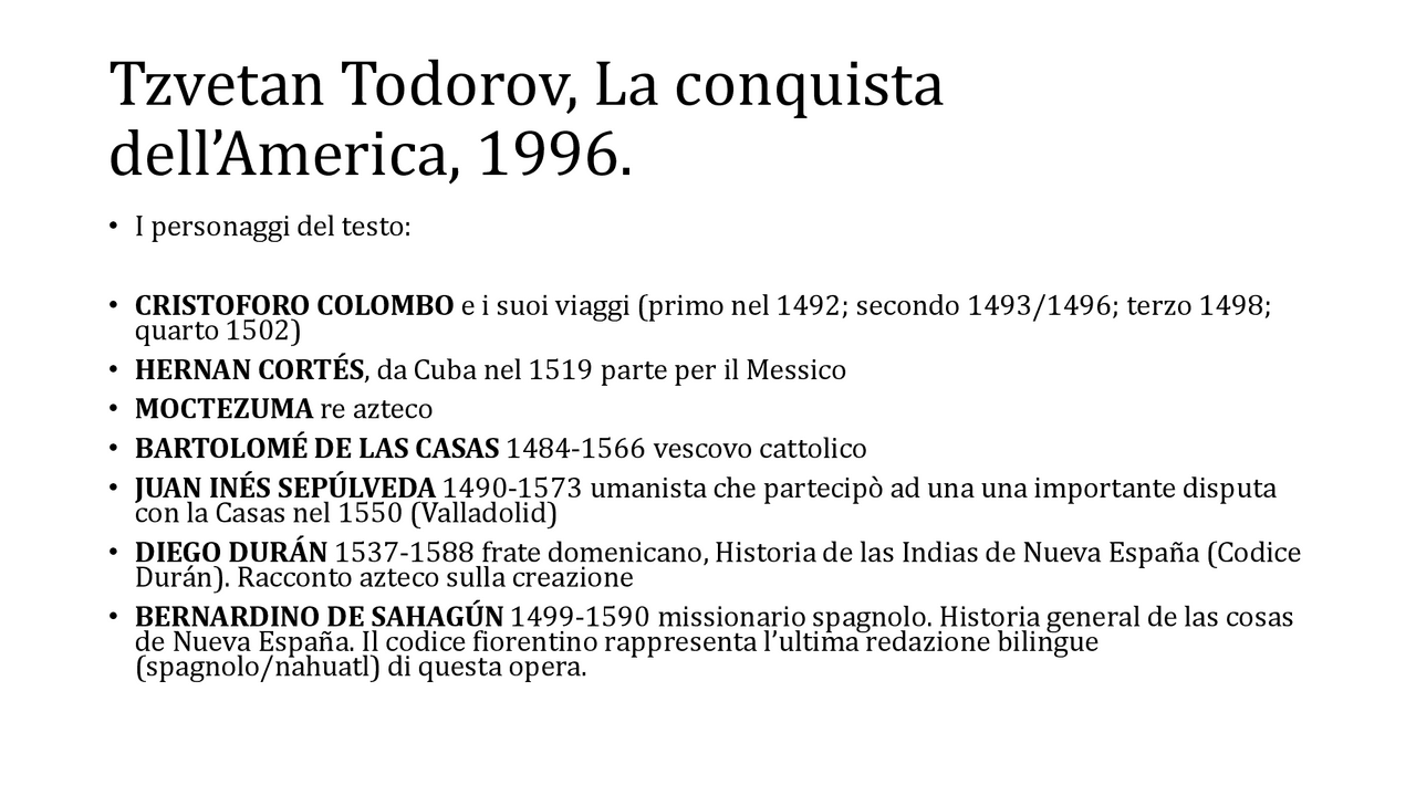 Tzvetan Todorov La Conquista Dellamerica Zelda Franceschi Docsity